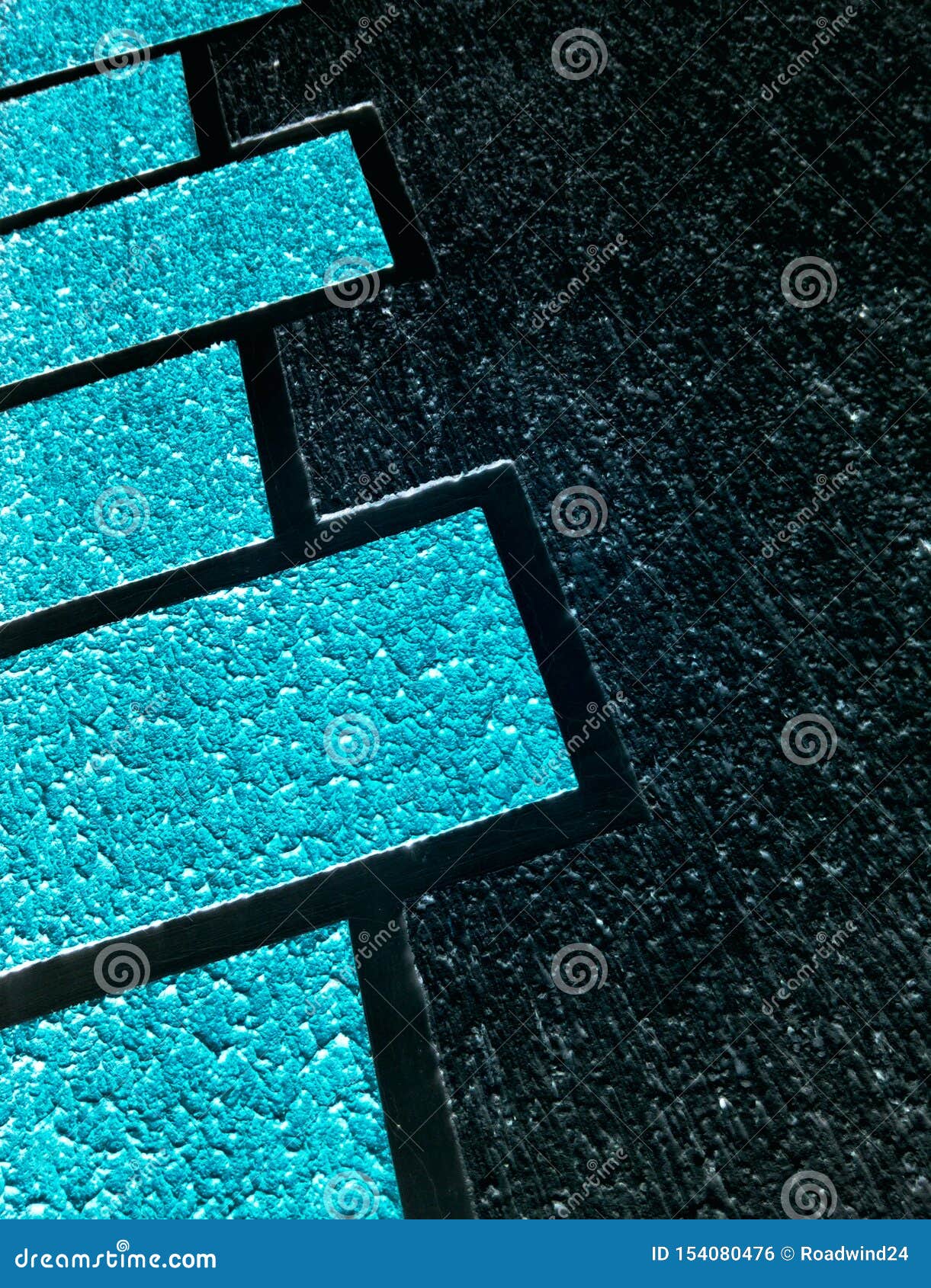 Decorative Blue Render Facade Stock Photo - Image of render, corner ...