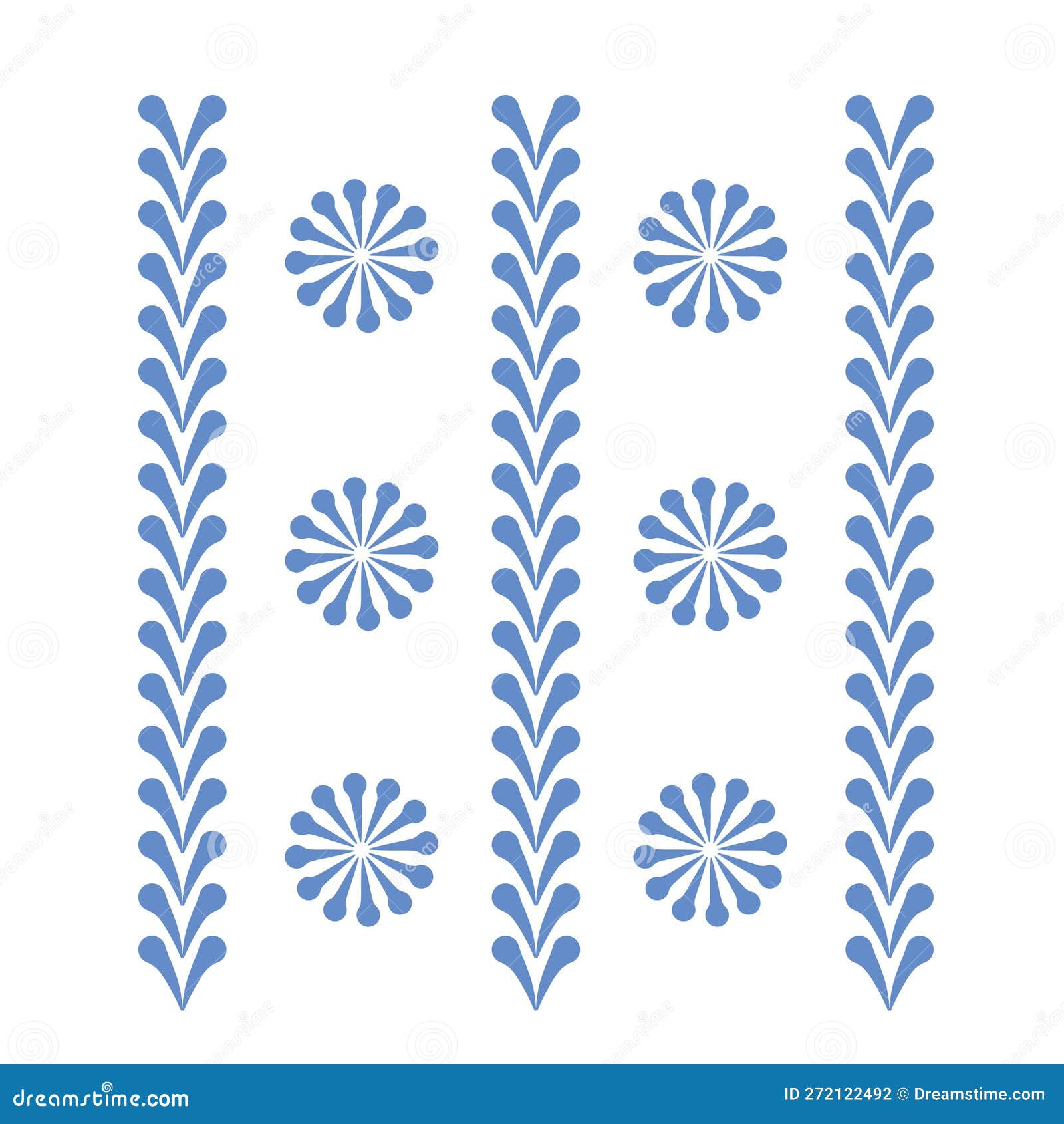 Decorative blue elements stock vector. Illustration of summer - 272122492
