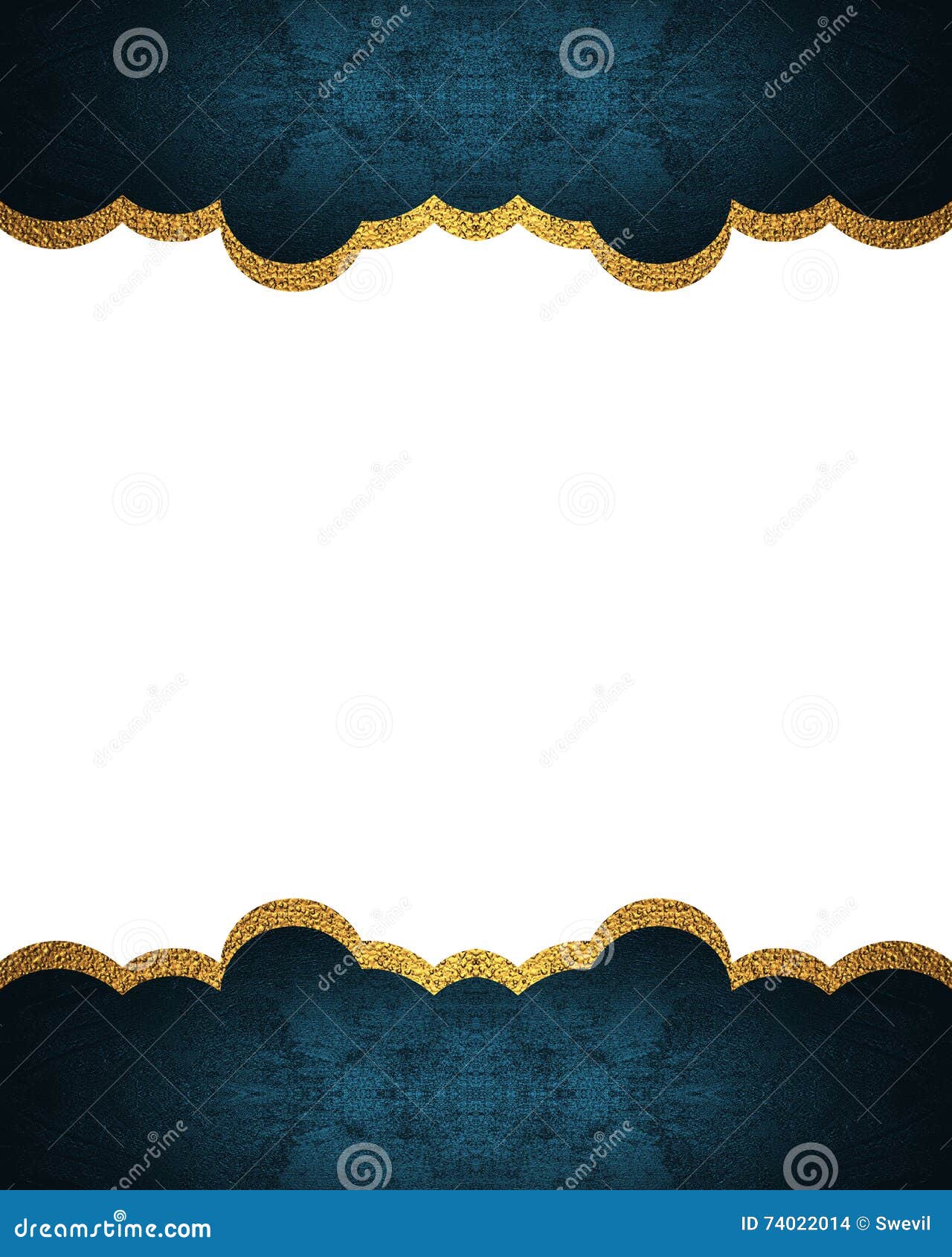 Decorative Blue Frame. Template for Design Stock Illustration ...