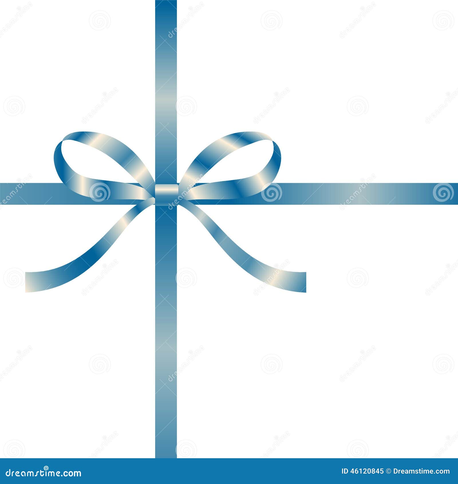 Decorative blue ribbon stock vector. Illustration of knot - 46120845