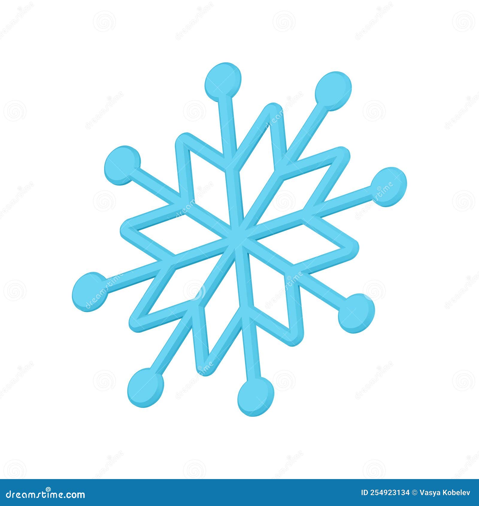 Decorative Blue Traditional Snowflake Pattern Circle Shape for ...