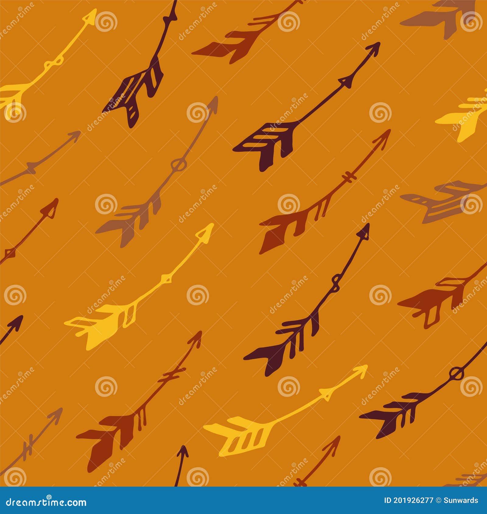 Decorative Boho Arrows Graphic Seamless Pattern. Ethnic Apache Design ...