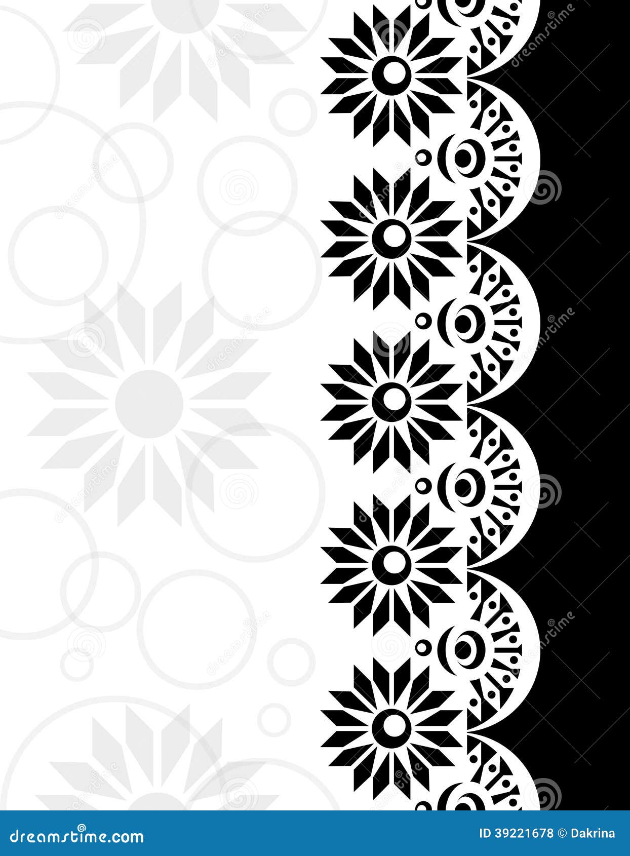 Decorative Border Black-white Stock Illustration - Illustration of text ...
