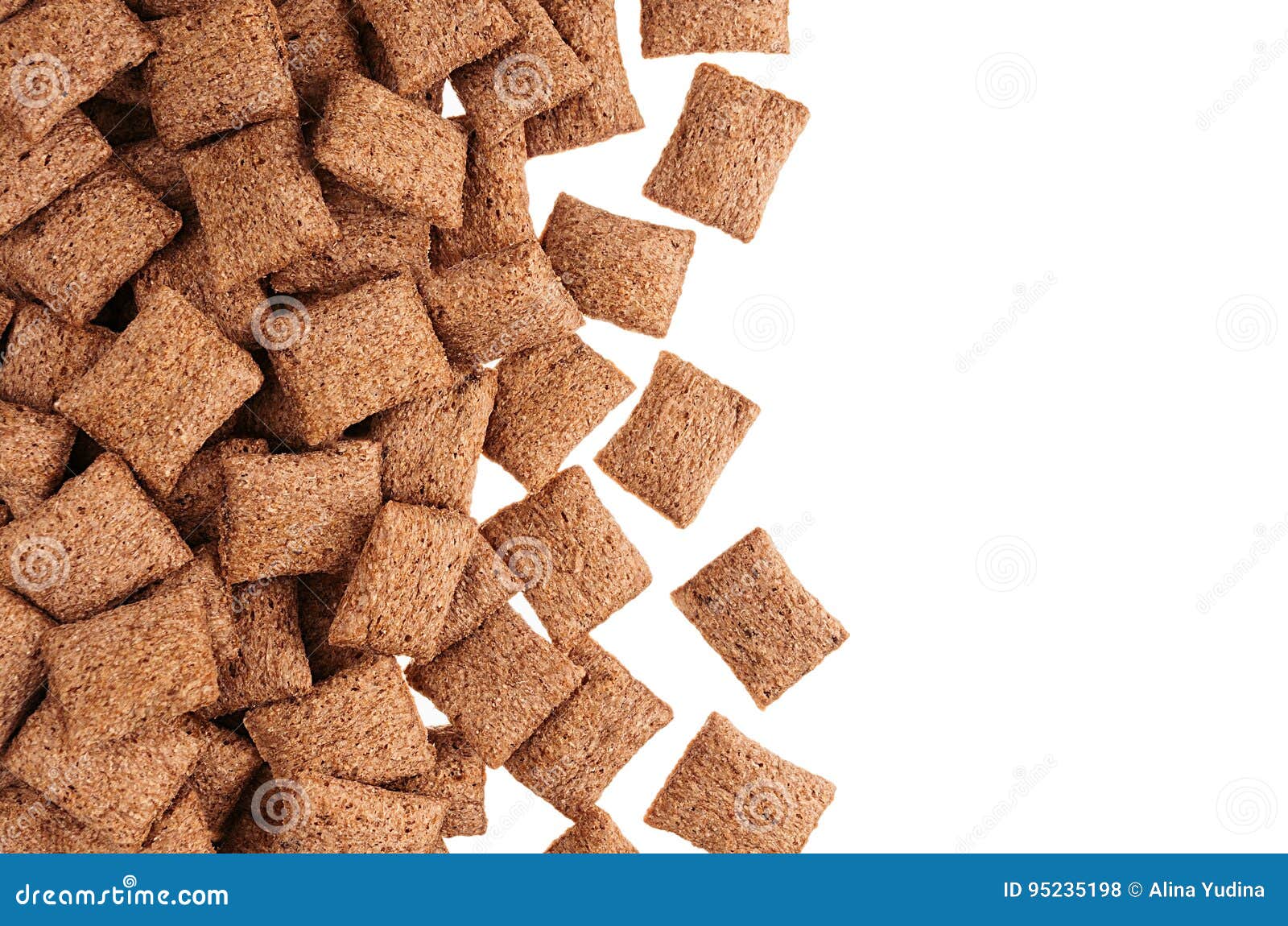 Decorative Border of Chocolate Pads Corn Flakes with Copy Space ...