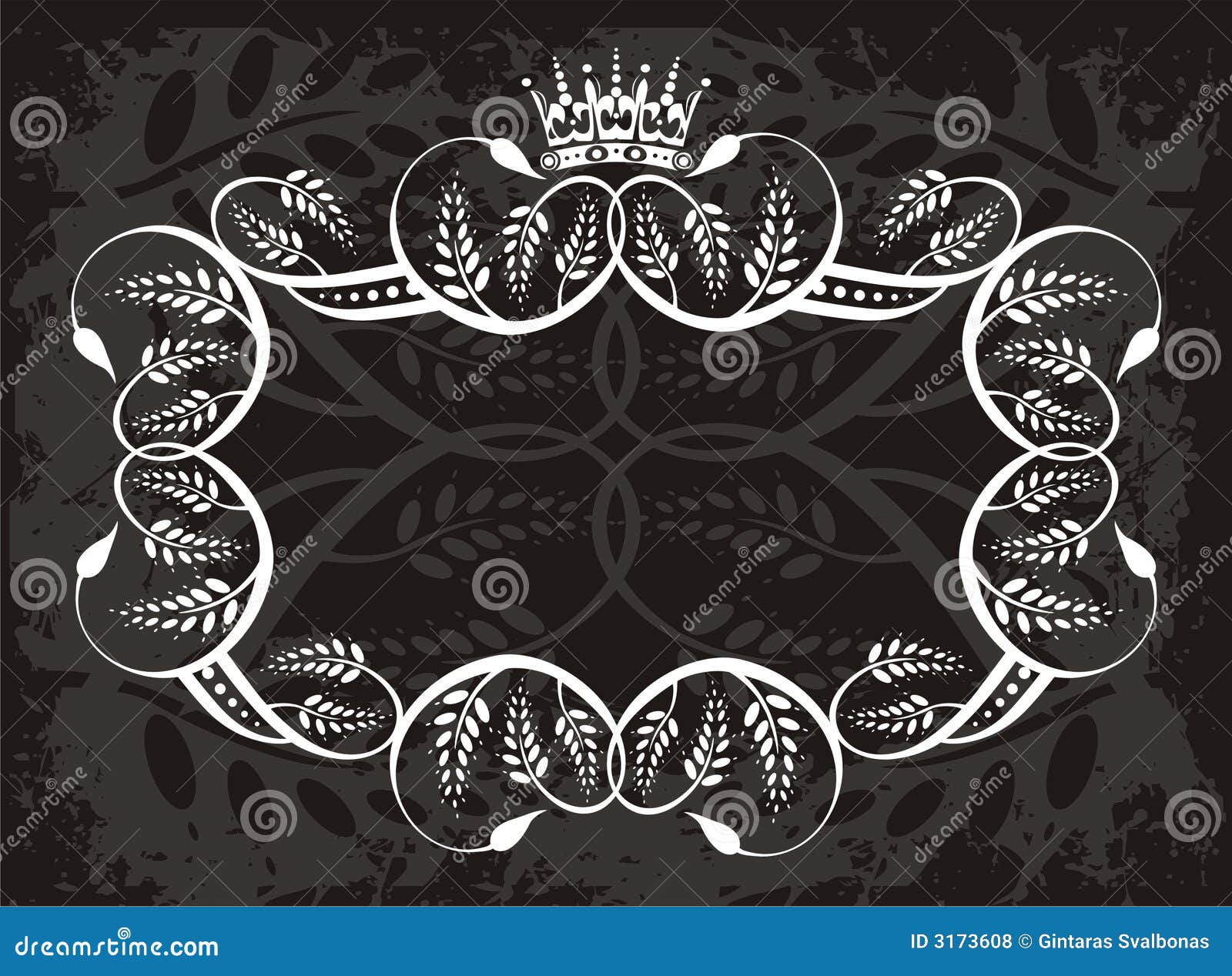 Decorative Border with Crown Stock Vector - Illustration of awards ...