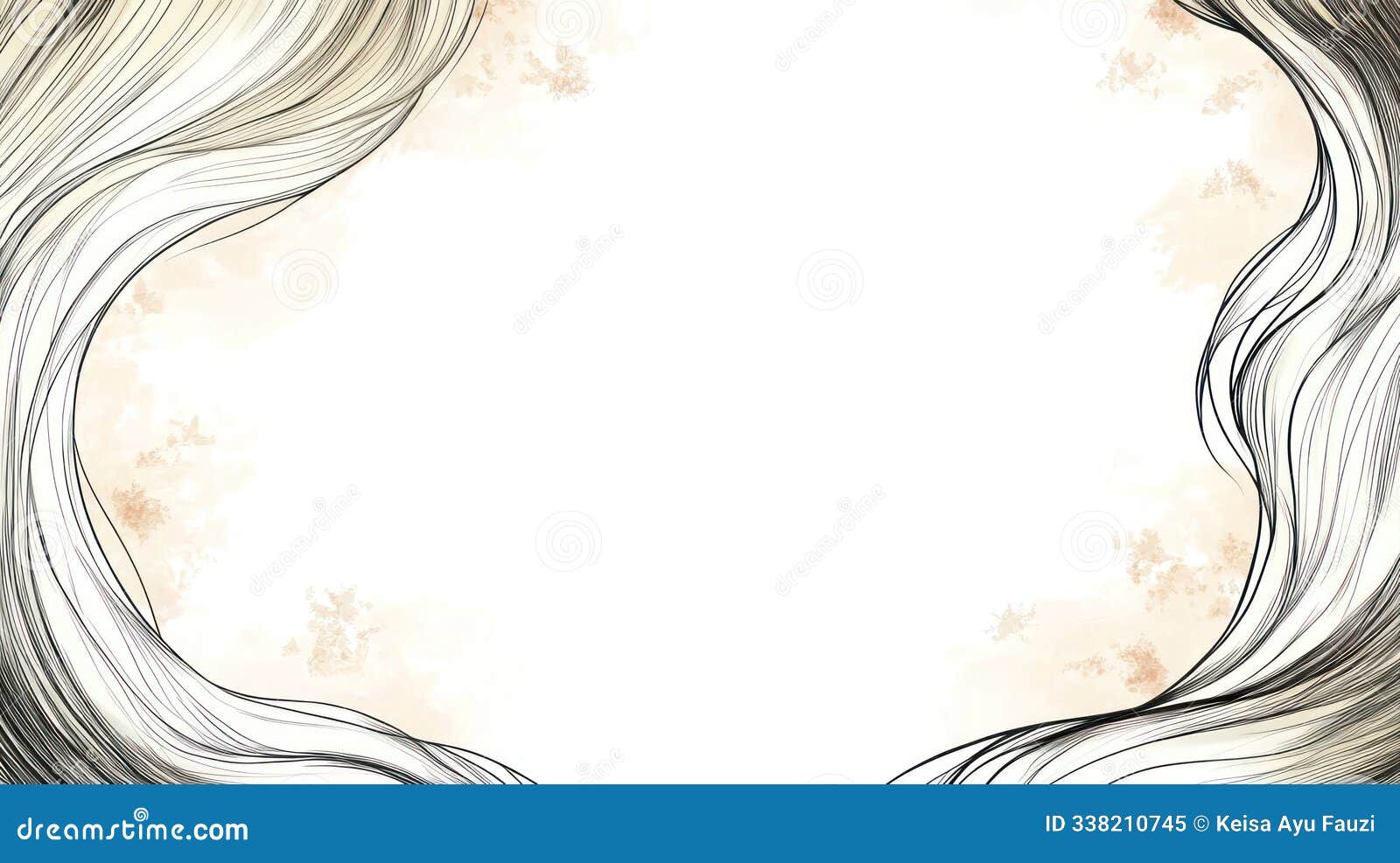 A Decorative Border Featuring Flowing Hair-like Designs, Creating a ...