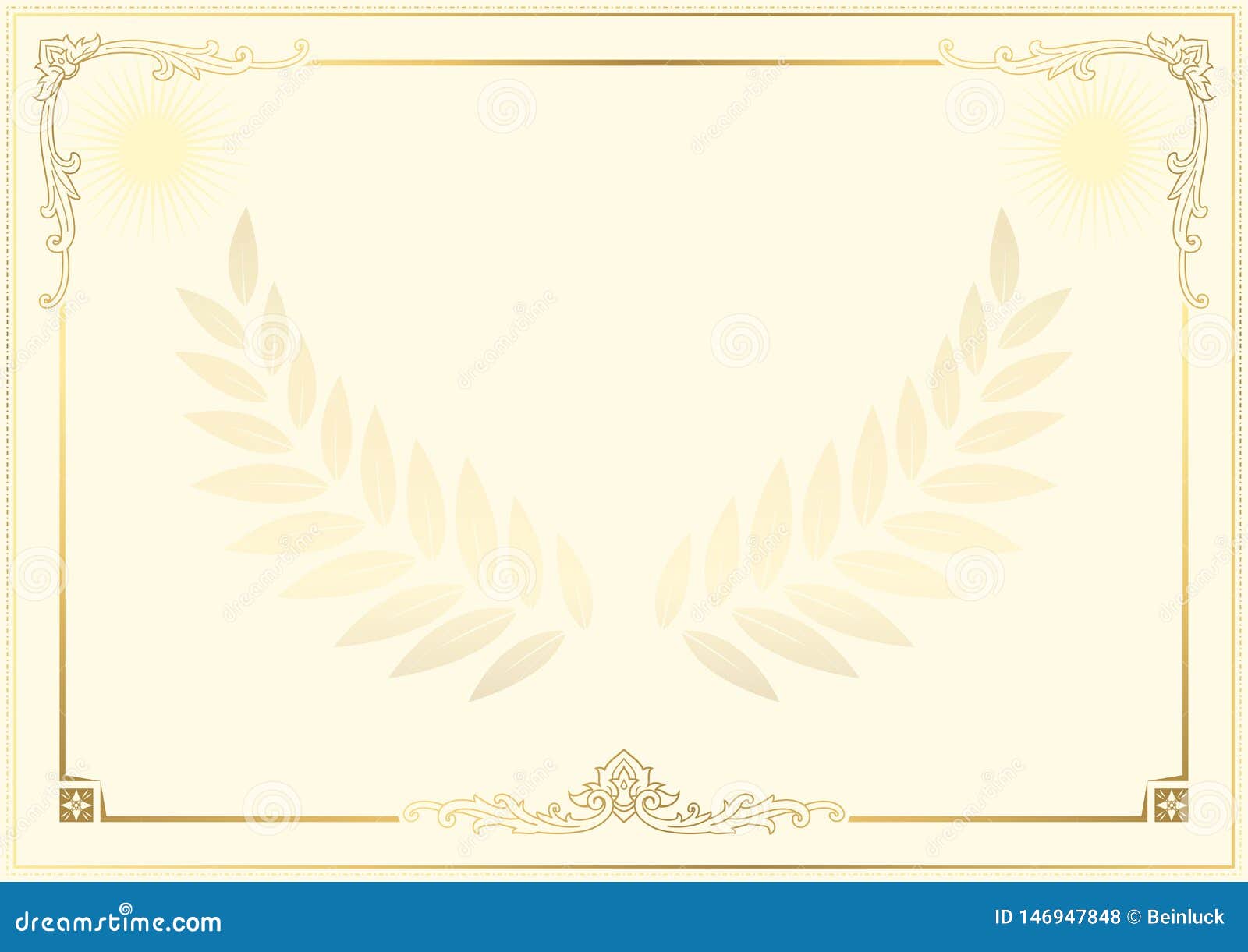 Decorative Border And Frame Template In Square Shape Vintage Frame