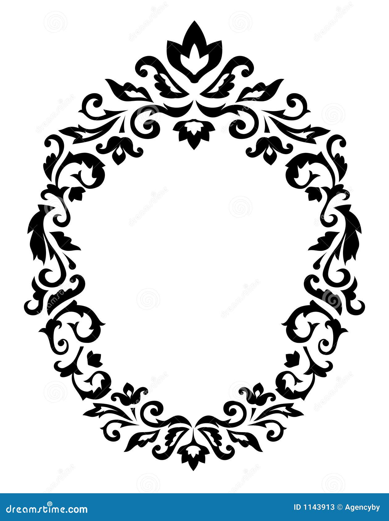 Oval Scroll Border