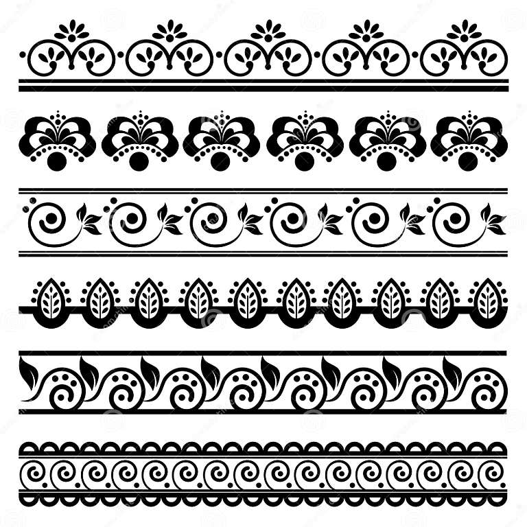 Decorative border set 1 stock vector. Illustration of shape - 10140162