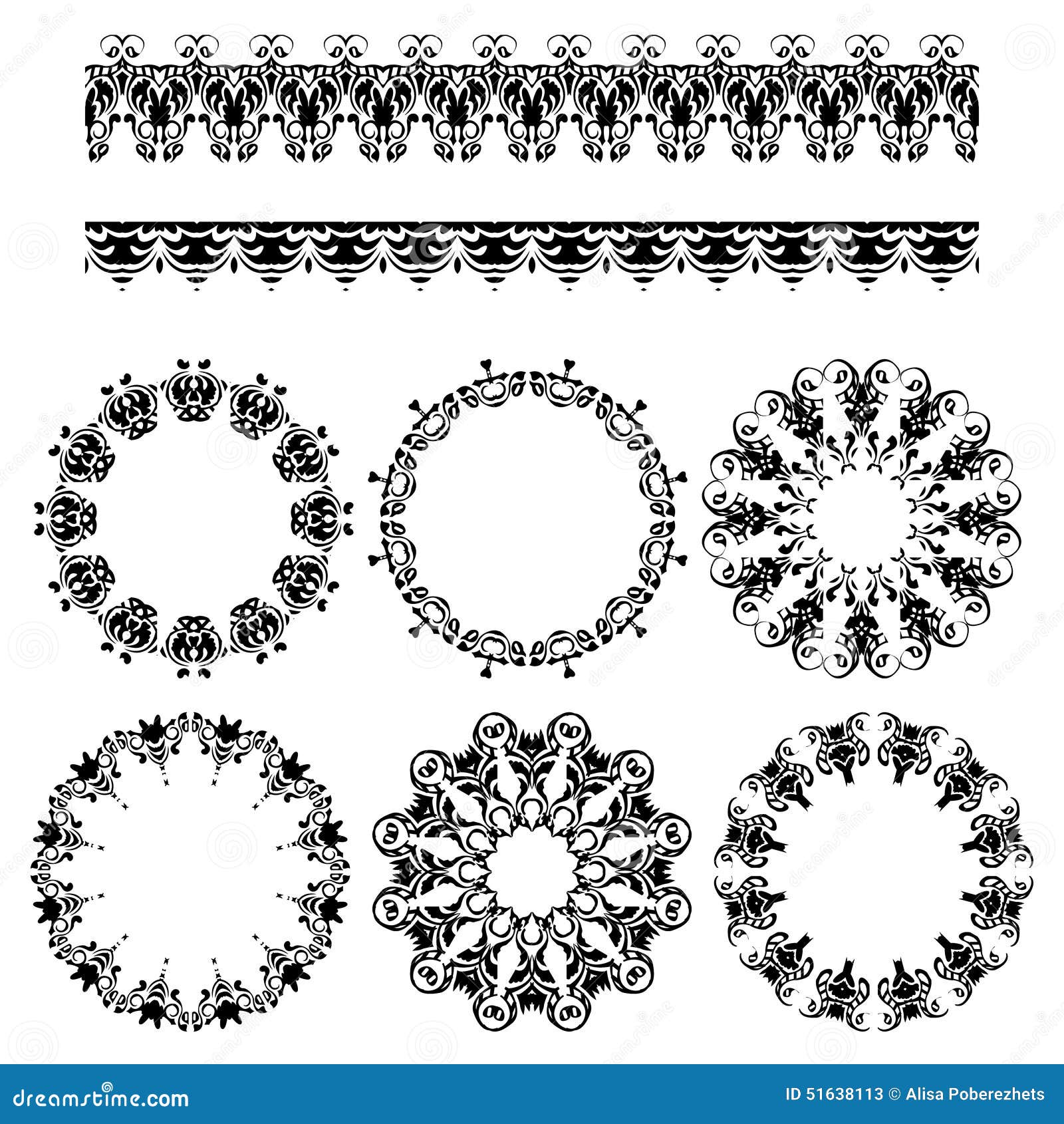 Decorative Borders and Frames Stock Vector - Illustration of pattern ...