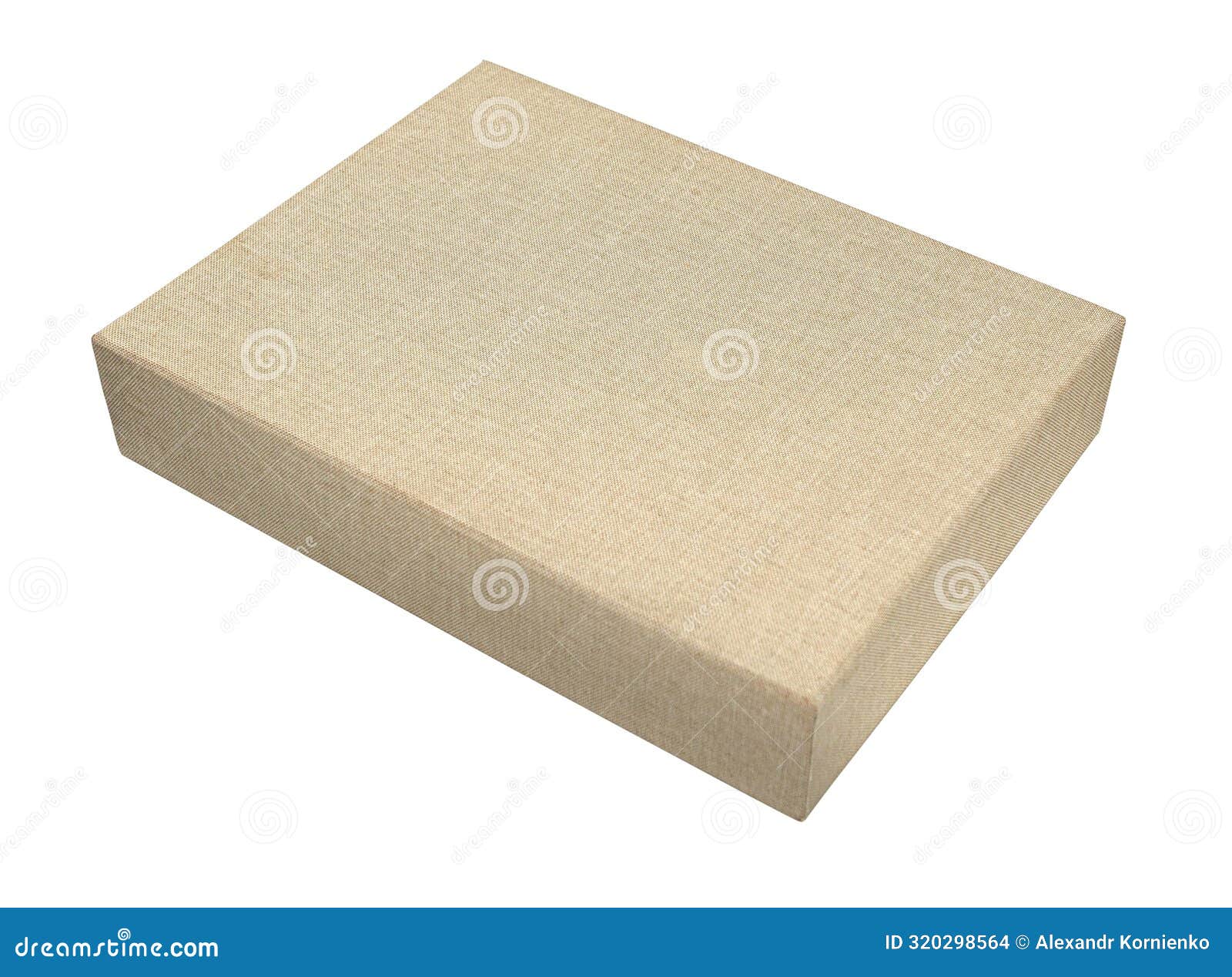 Decorative Box Covered with Fabric Stock Photo - Image of beige, white ...
