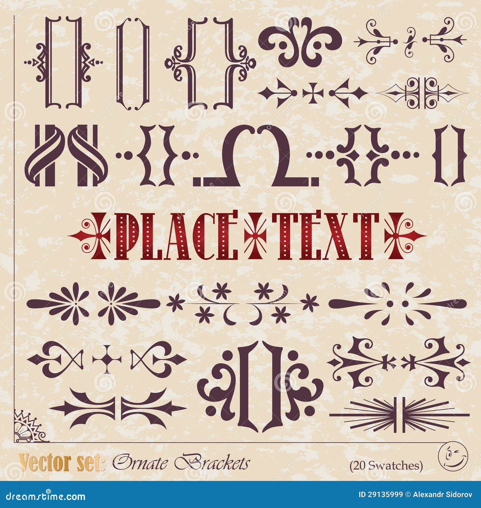 Decorative brackets stock vector. Illustration of festive - 29135999