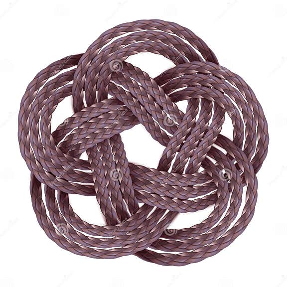 Decorative Braided Element of Three Strand Cord. Stock Image - Image of ...