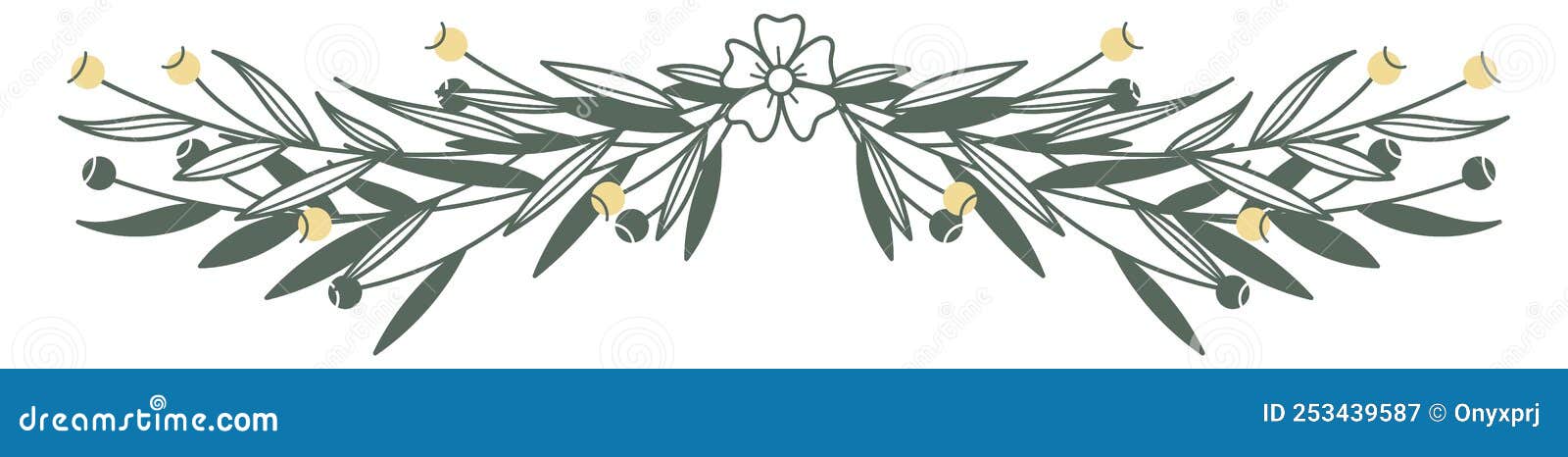 Decorative Branch. Wedding Secoration Element Stock Vector ...