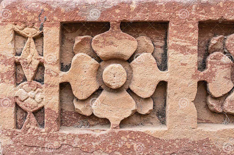 Decorative Brick Pattern on Old Wall Structure India Stock Photo ...