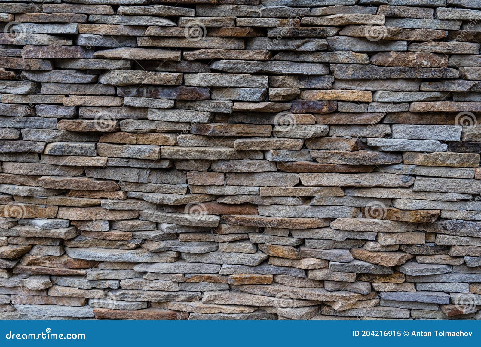 Decorative Brick Wall with Brown Seamless Texture Stock Image - Image ...