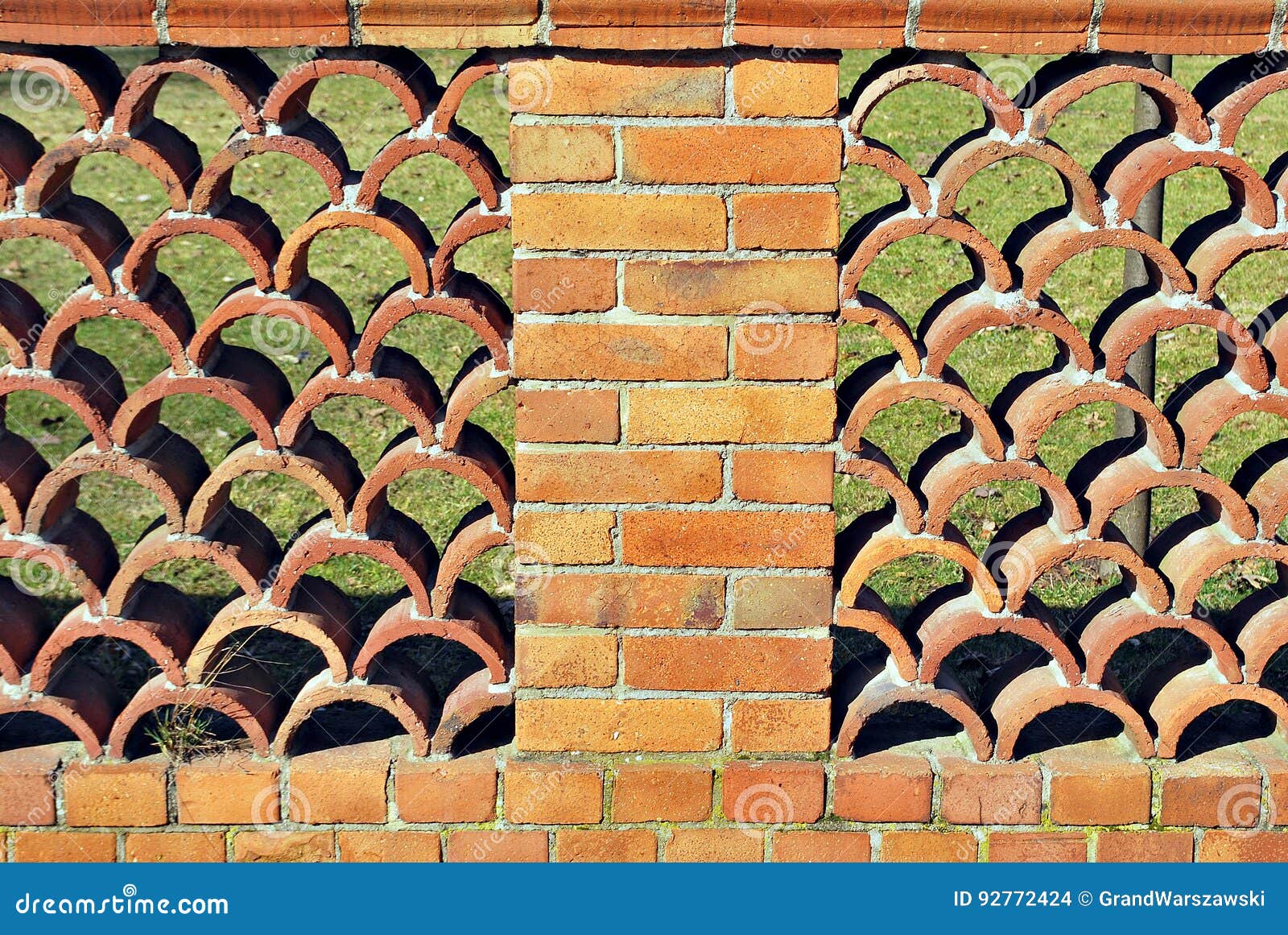 Decorative brick wall stock photo. Image of bricks, backdrop - 92772424