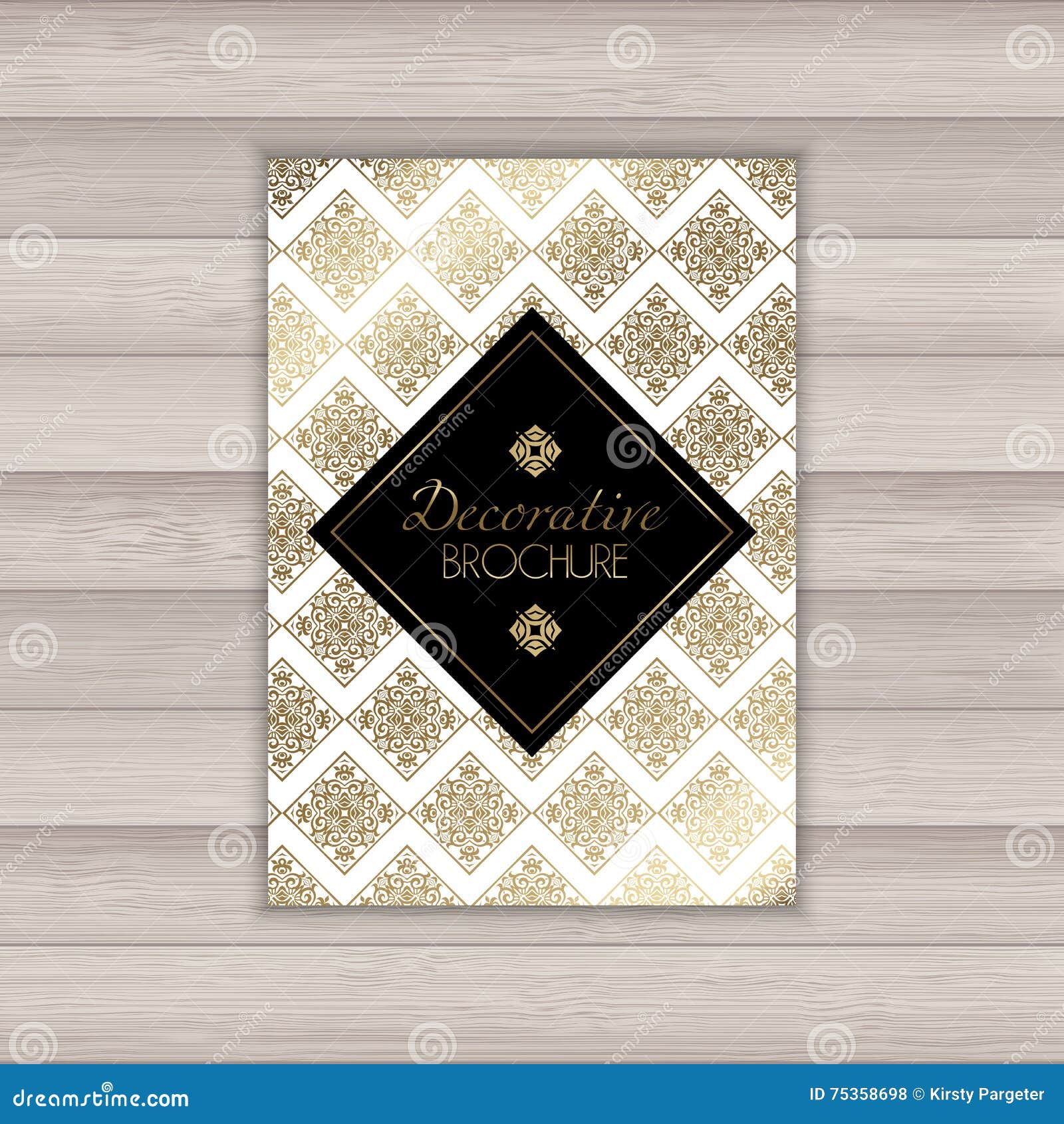 Decorative brochure design stock illustration. Illustration of card ...