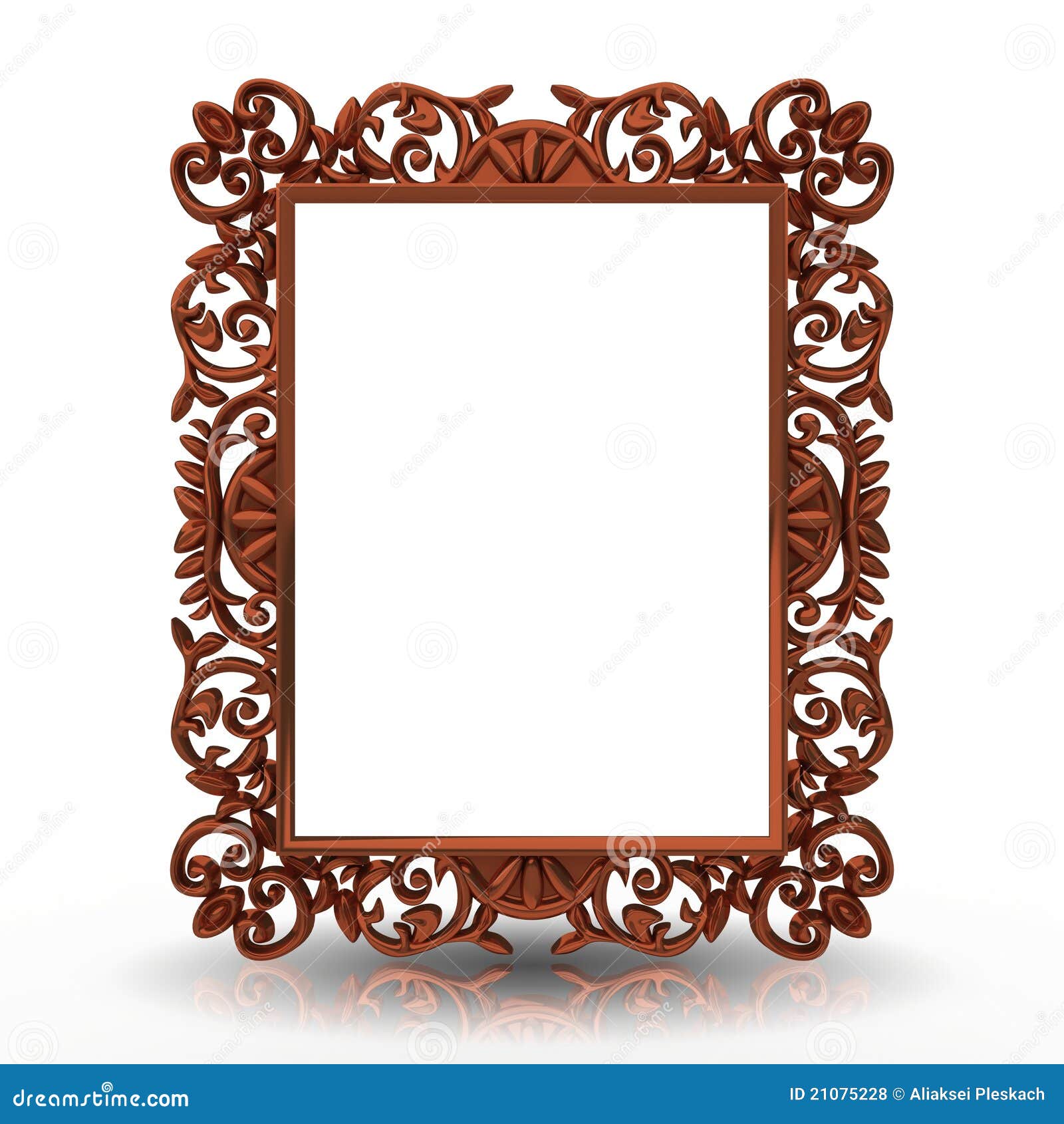 Decorative bronze frame stock illustration. Illustration of portrait ...