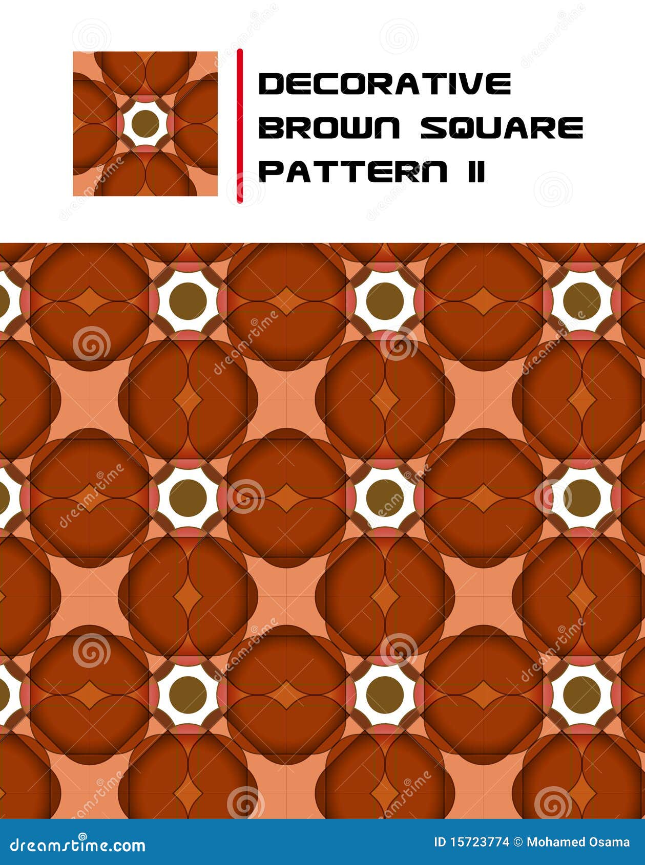 Decorative Brown Square Pattern II Picture. Image: 15723774