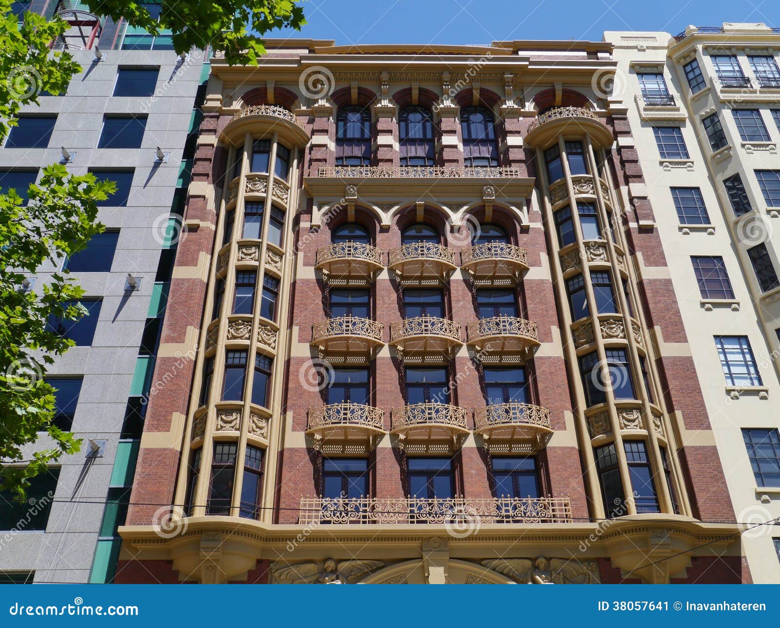 Decorative Building with Ornamental Balconies Stock Image - Image of ...