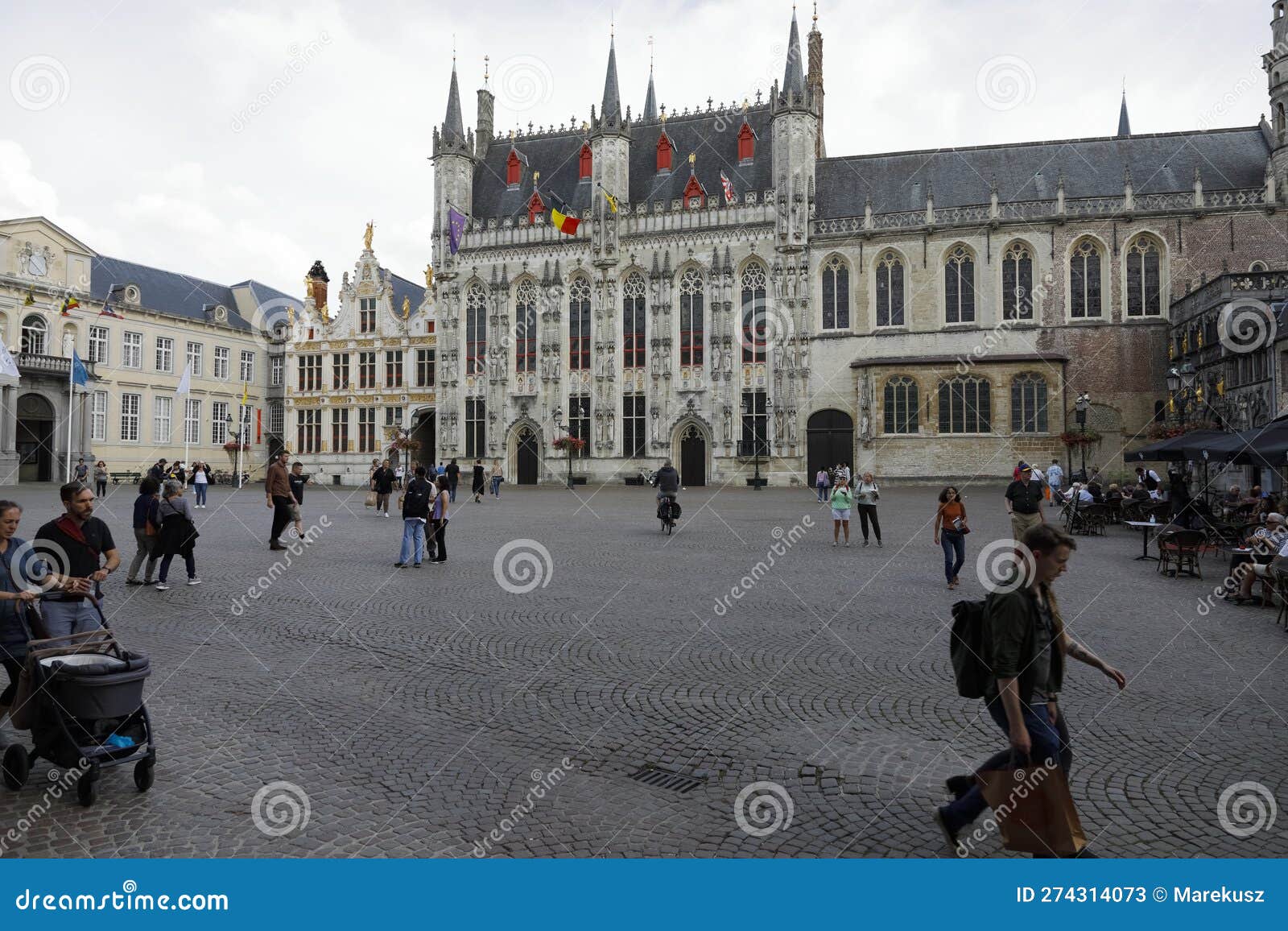 Decorative Buildings in the Burg Square, Bruges Editorial Stock Photo ...