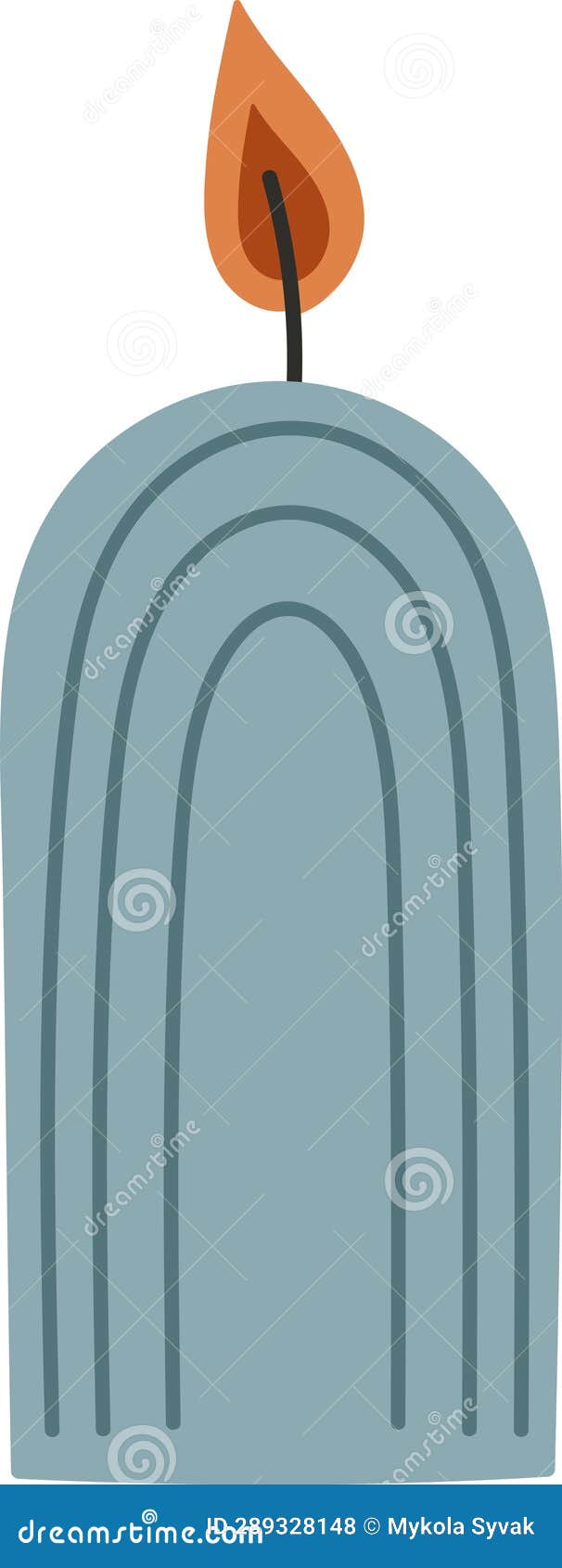 Decorative Burning Candle stock vector. Illustration of light - 289328148