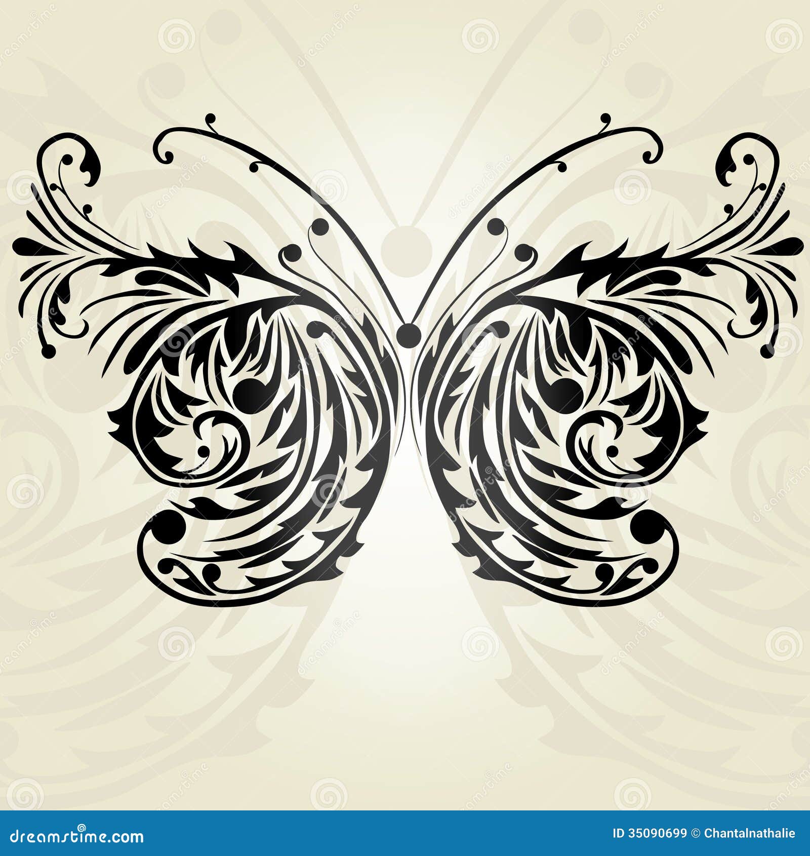 Decorative butterfly stock illustration. Illustration of element - 35090699