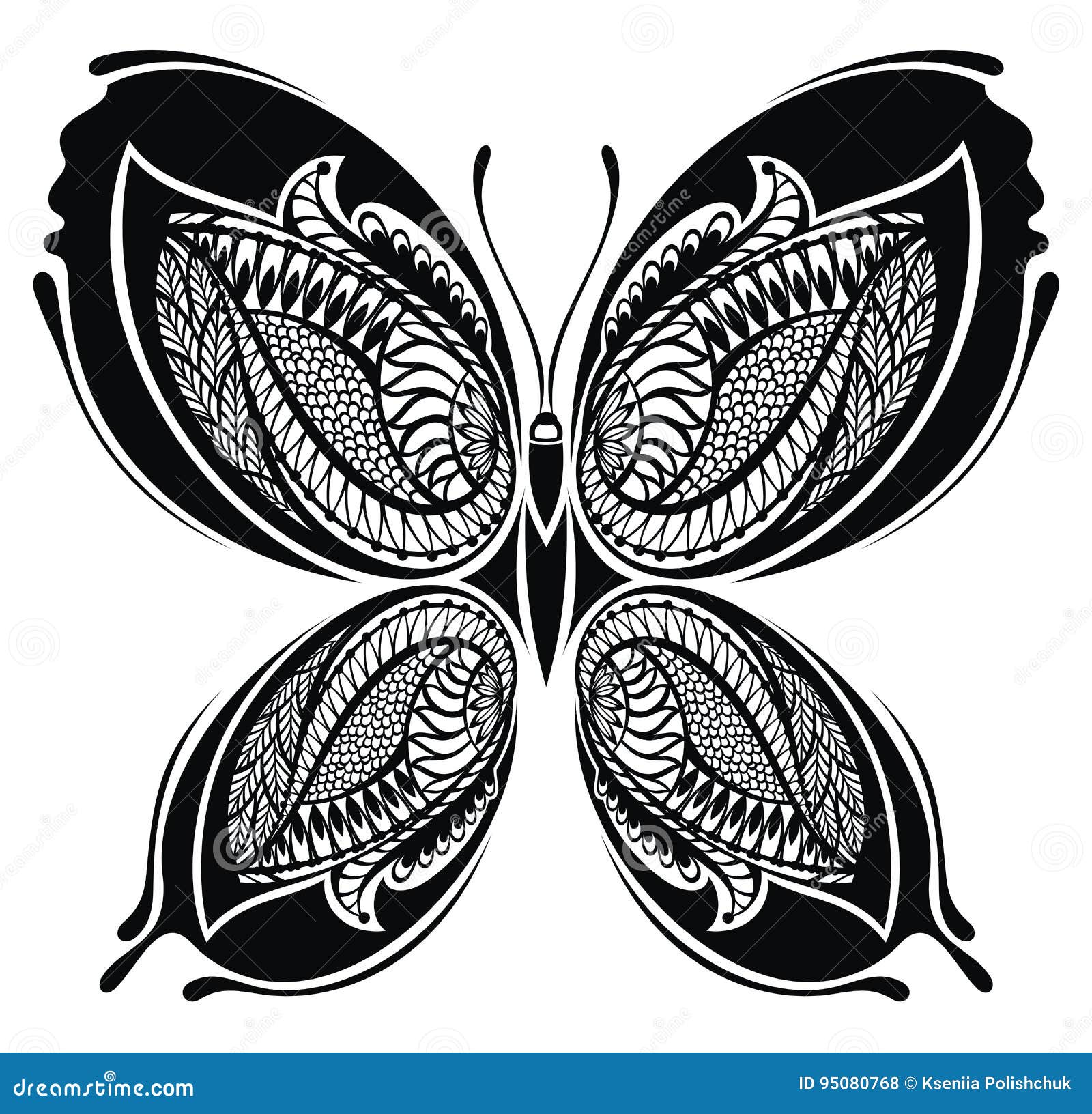 Decorative Butterfly stock vector. Illustration of decorative - 95080768