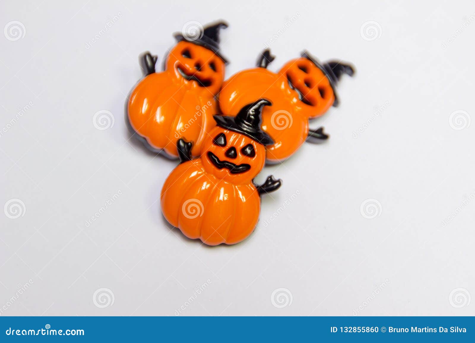 Decorative Button Halloween Stock Photo - Image of group, orange: 132855860