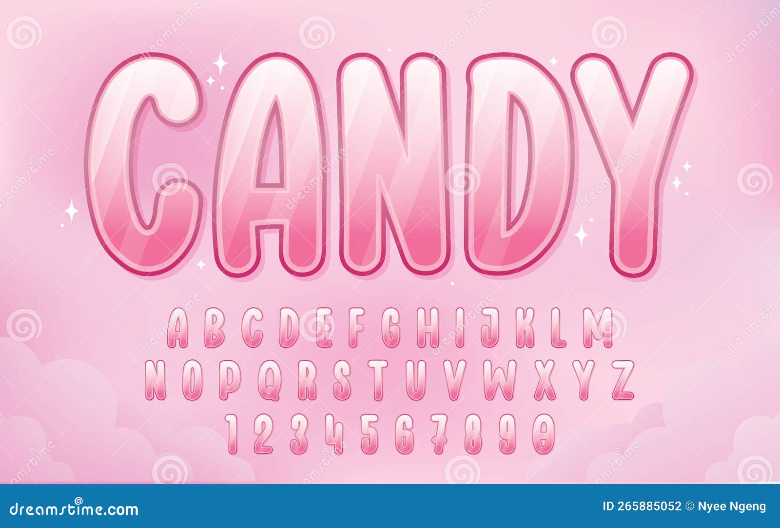 Decorative Candy Font and Alphabet Vector Design Stock Vector ...