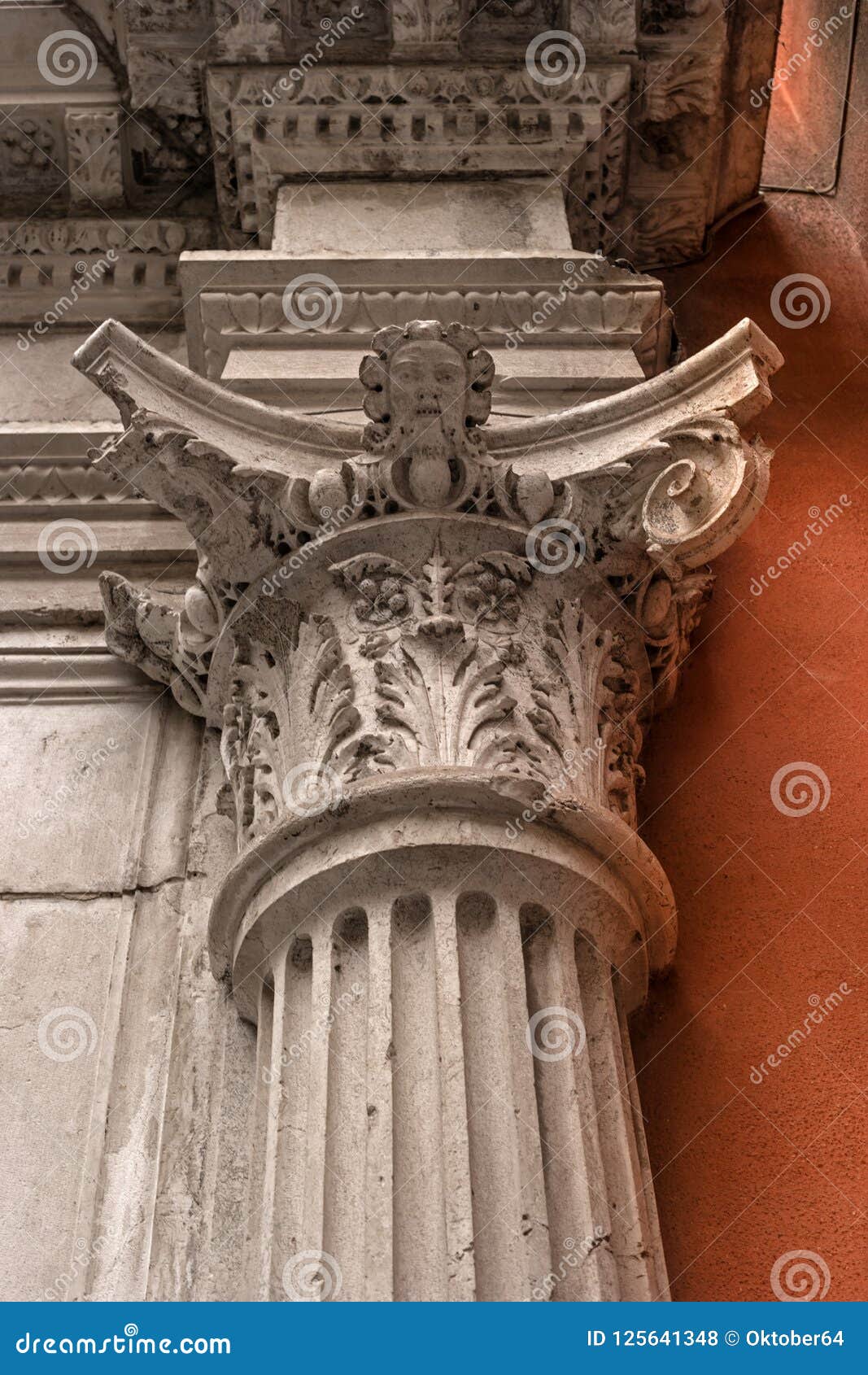 Decorative Capital of Column. Stock Photo - Image of historic ...