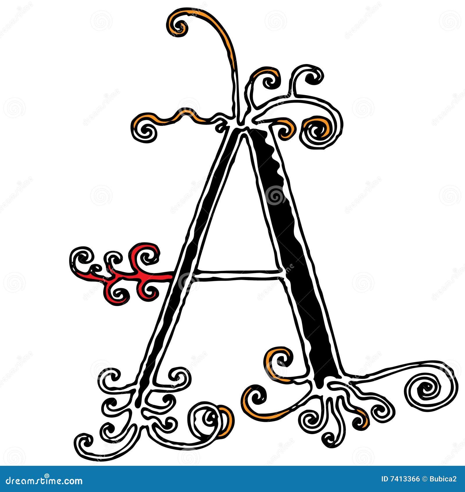 Decorative Capital Letters A, B, C, D For Your Monogram, Logo, Emblem ...