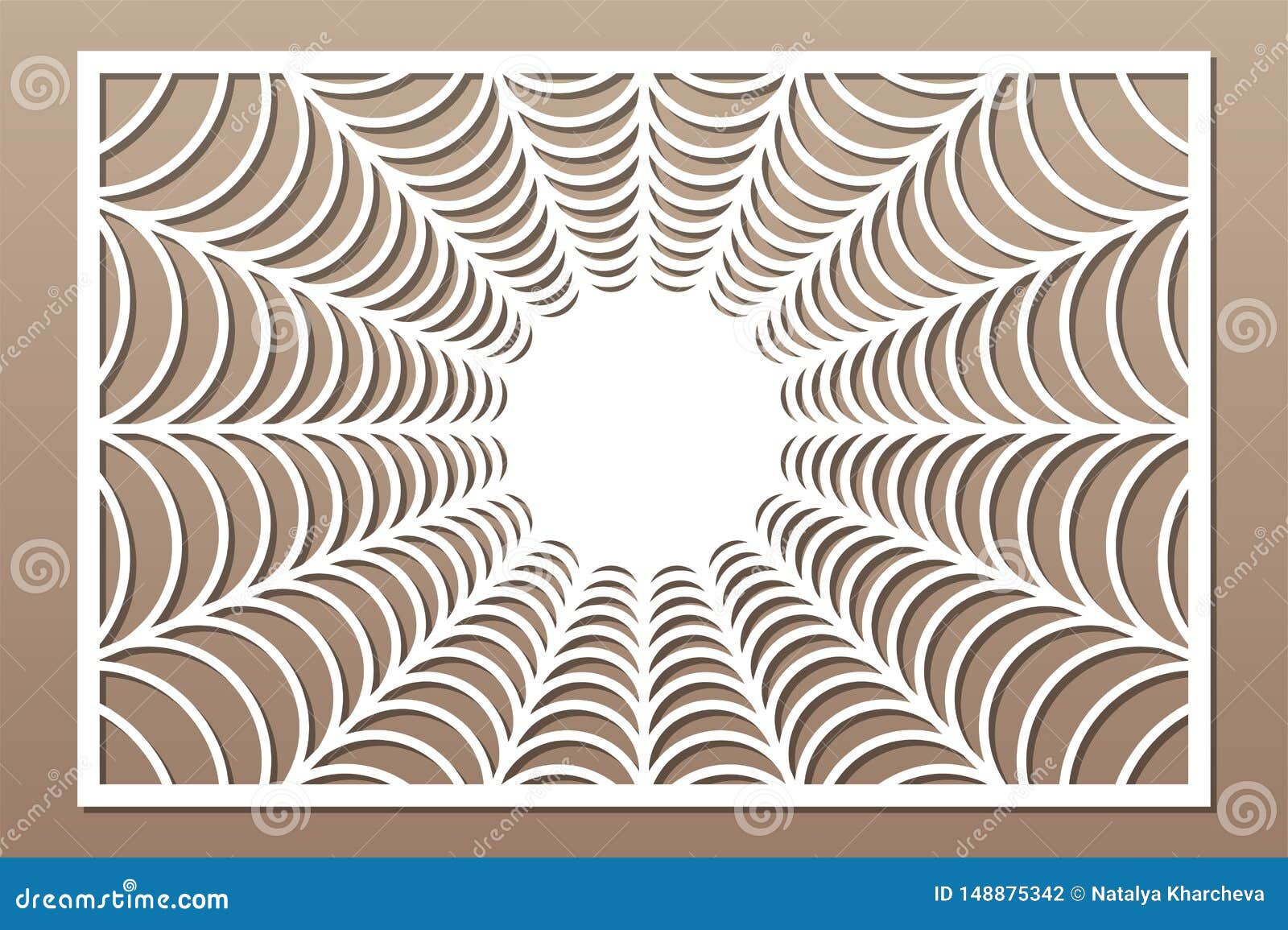 Decorative Card for Cutting. Abstract Linear Pattern. Laser Cut ...