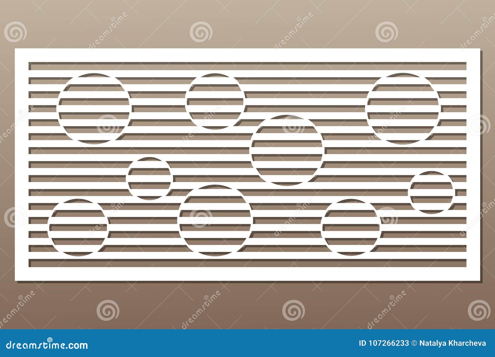 Decorative Card for Cutting. Circle Line Pattern Stock Vector ...