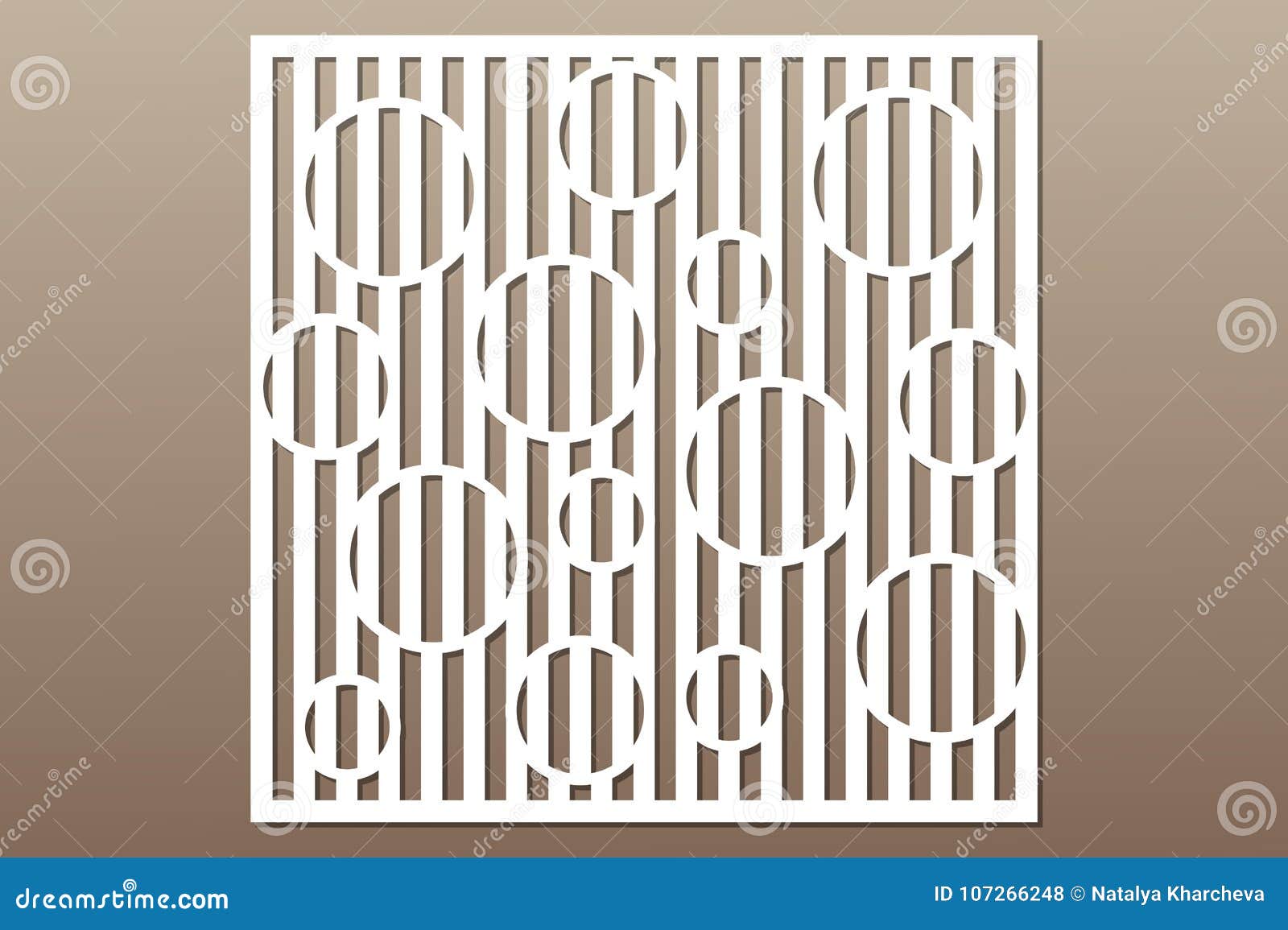 Decorative Card for Cutting. Circle Line Pattern Stock Vector ...