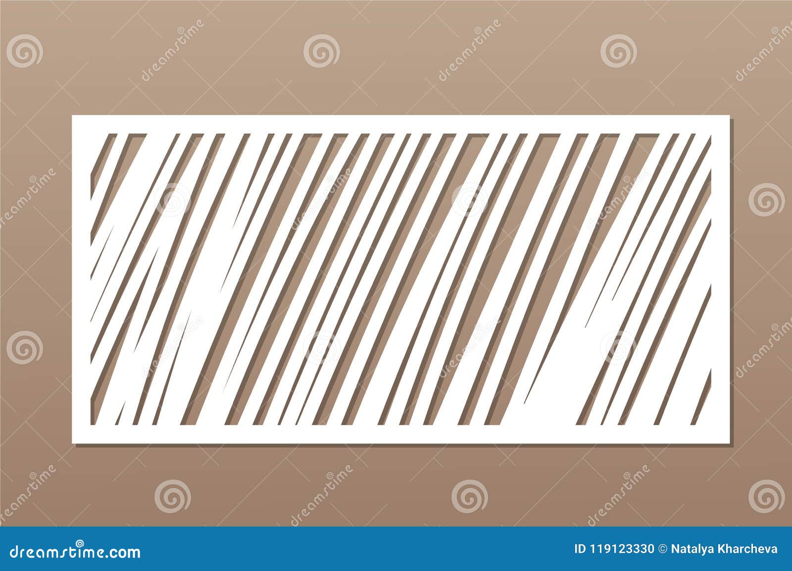 Decorative Card for Cutting. Geometric Linear Pattern. Laser Cut Panel ...