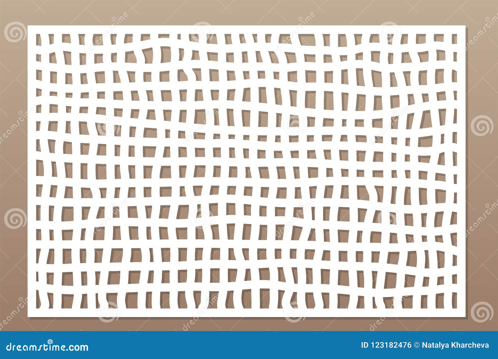 Decorative Card for Cutting Laser or Plotter. Doodle Mesh Pattern Panel ...