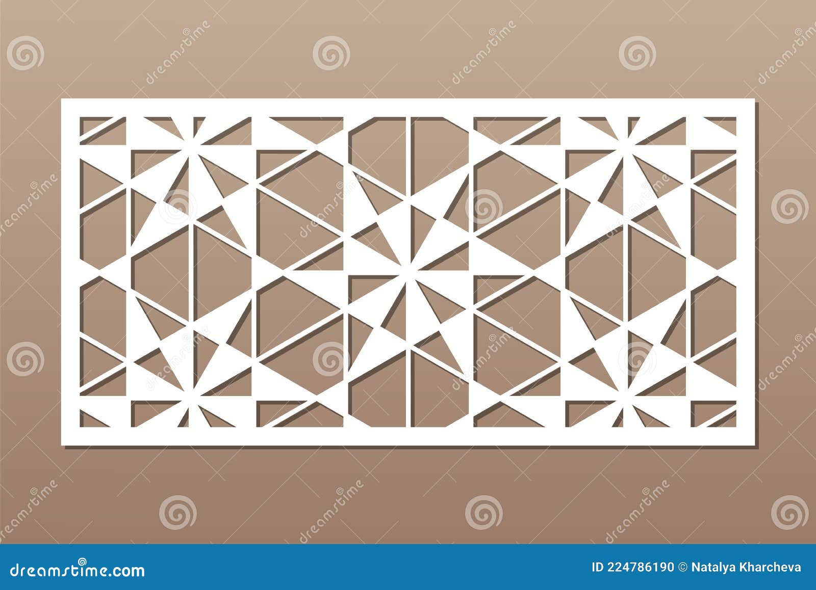 Decorative Card for Cutting. Linear Square Geometric Mosaic Pattern ...