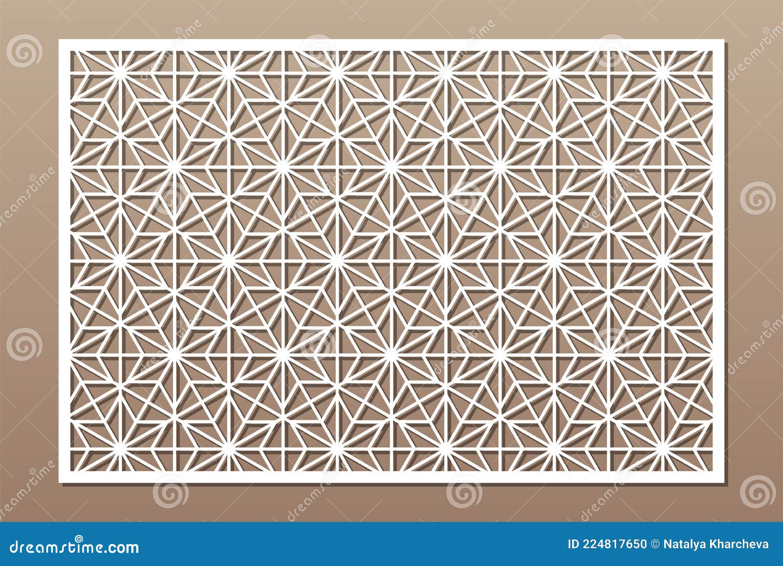 Decorative Card for Cutting. Recurring Linear Geometric Mosaic Pattern ...
