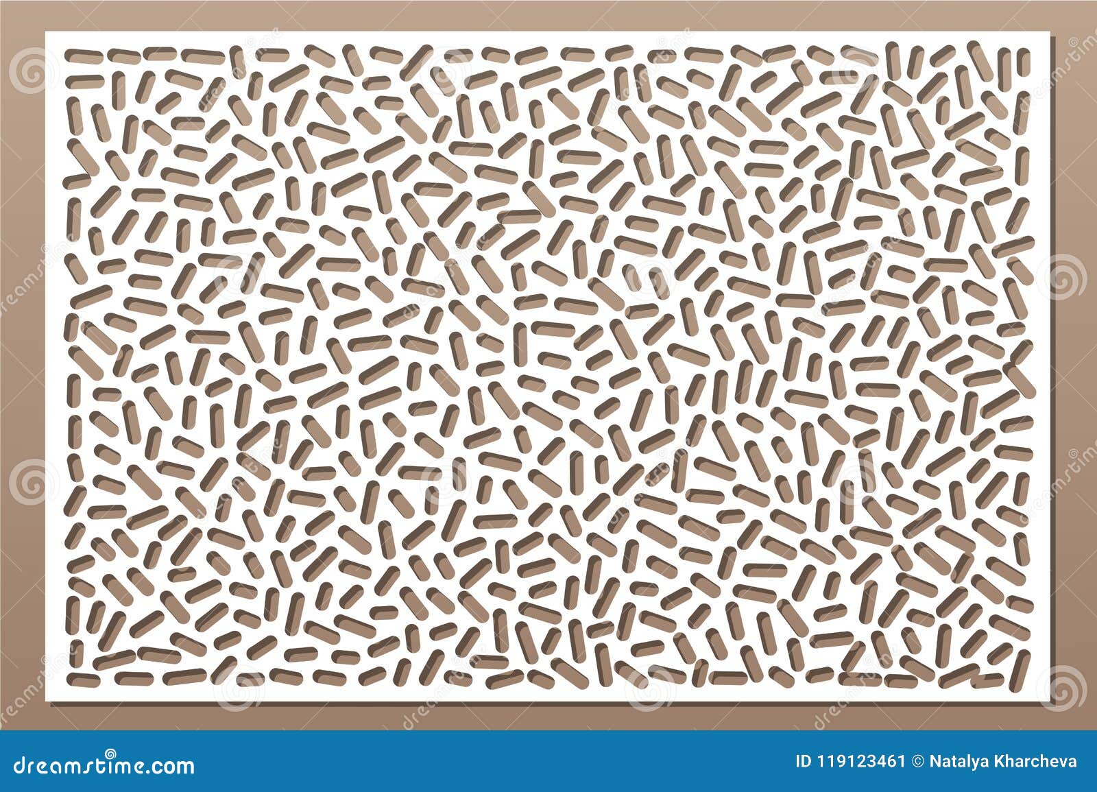 Decorative Card for Cutting. Repeat Points Pattern. Laser Cut Panel ...