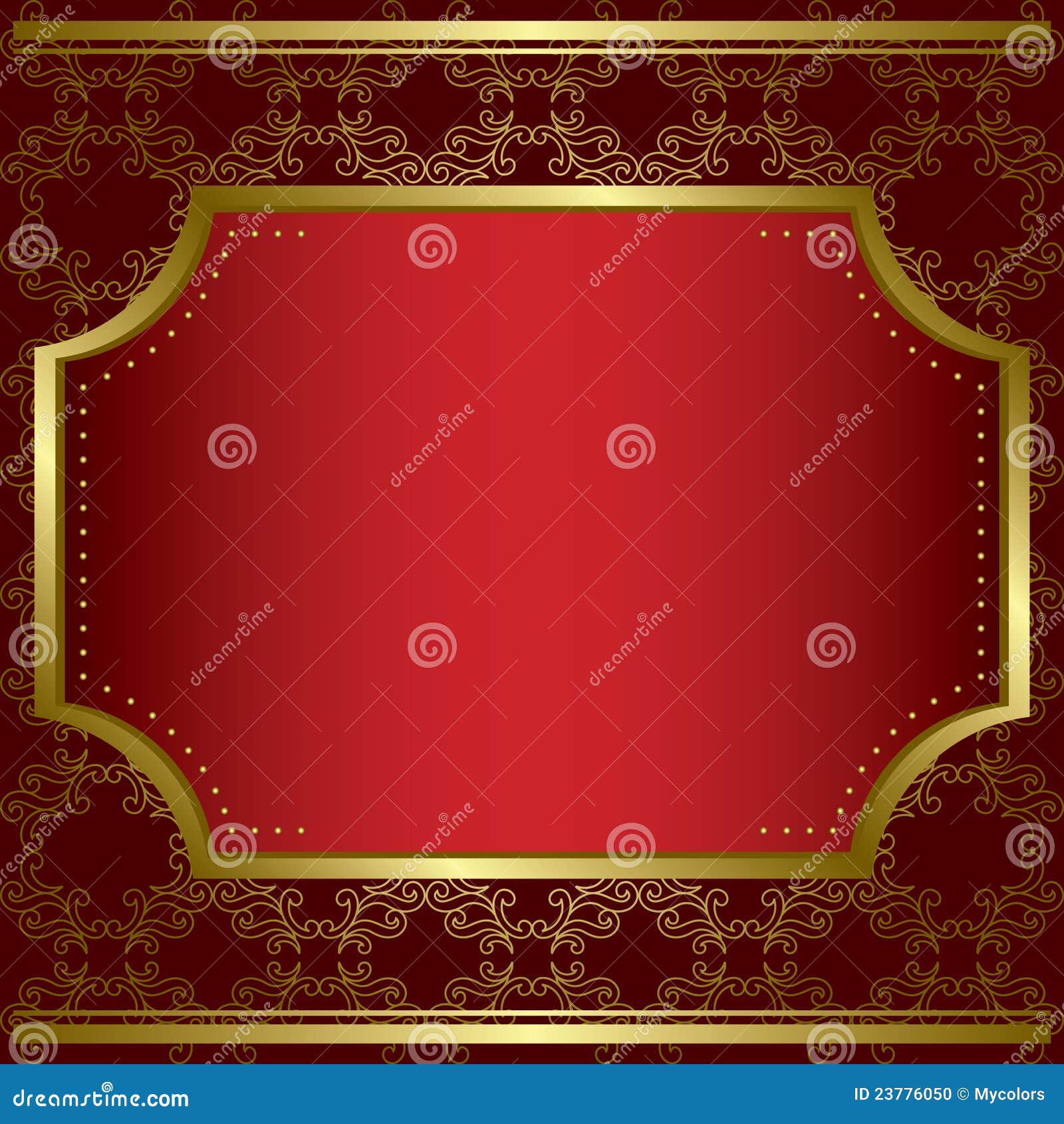 Decorative Card with Gold Frame and Texture - Eps Stock Vector ...
