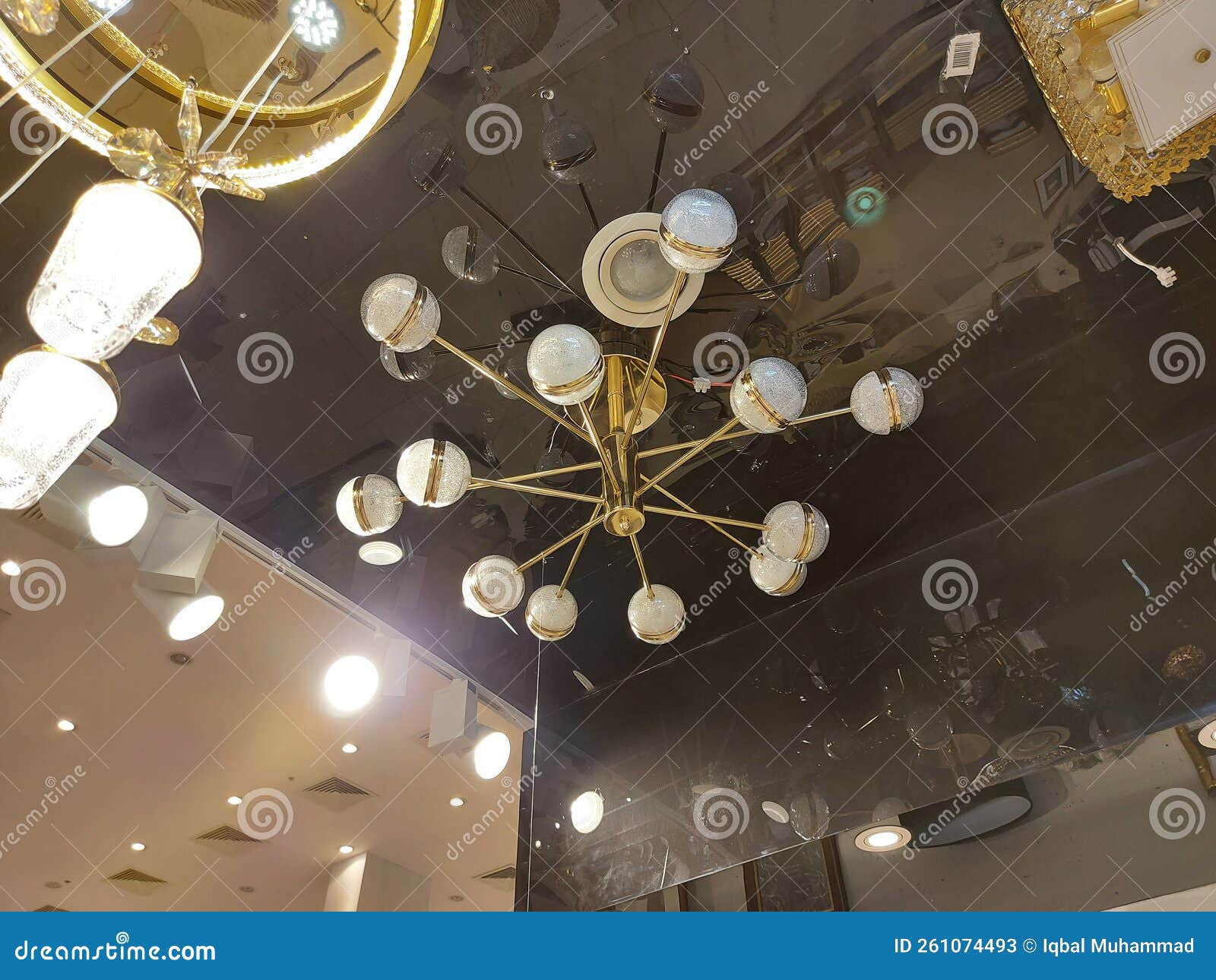 Decorative Ceiling Light stock image. Image of lamp - 261074493