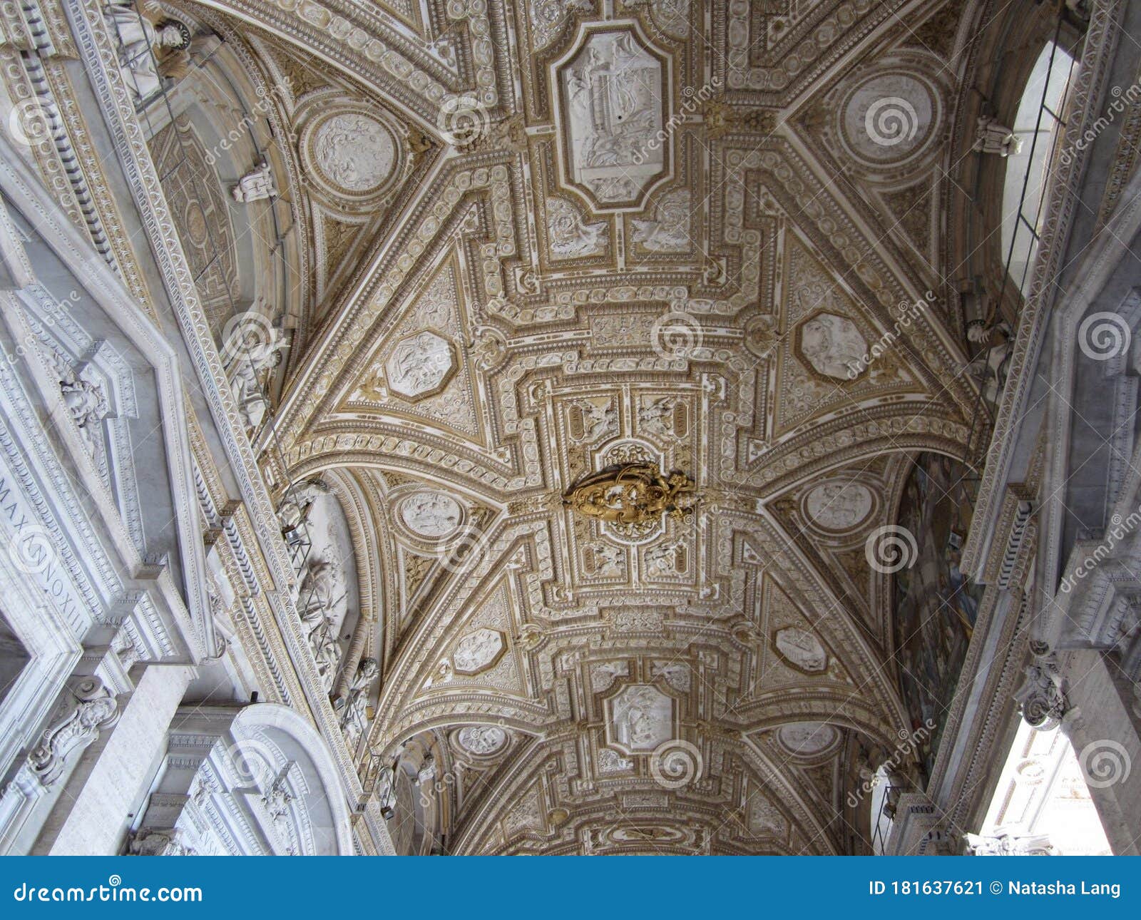 Decorative Ceiling of One of the Areas within the Sistine Chapel, Rome ...