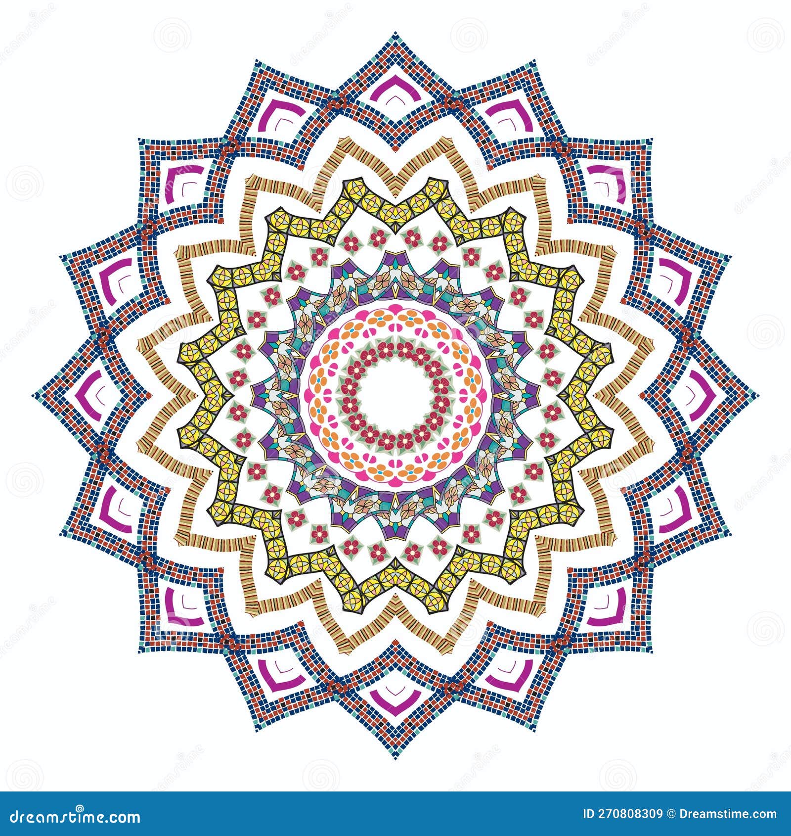 Decorative Ceiling Wheels Pattern Stock Illustration - Illustration of ...