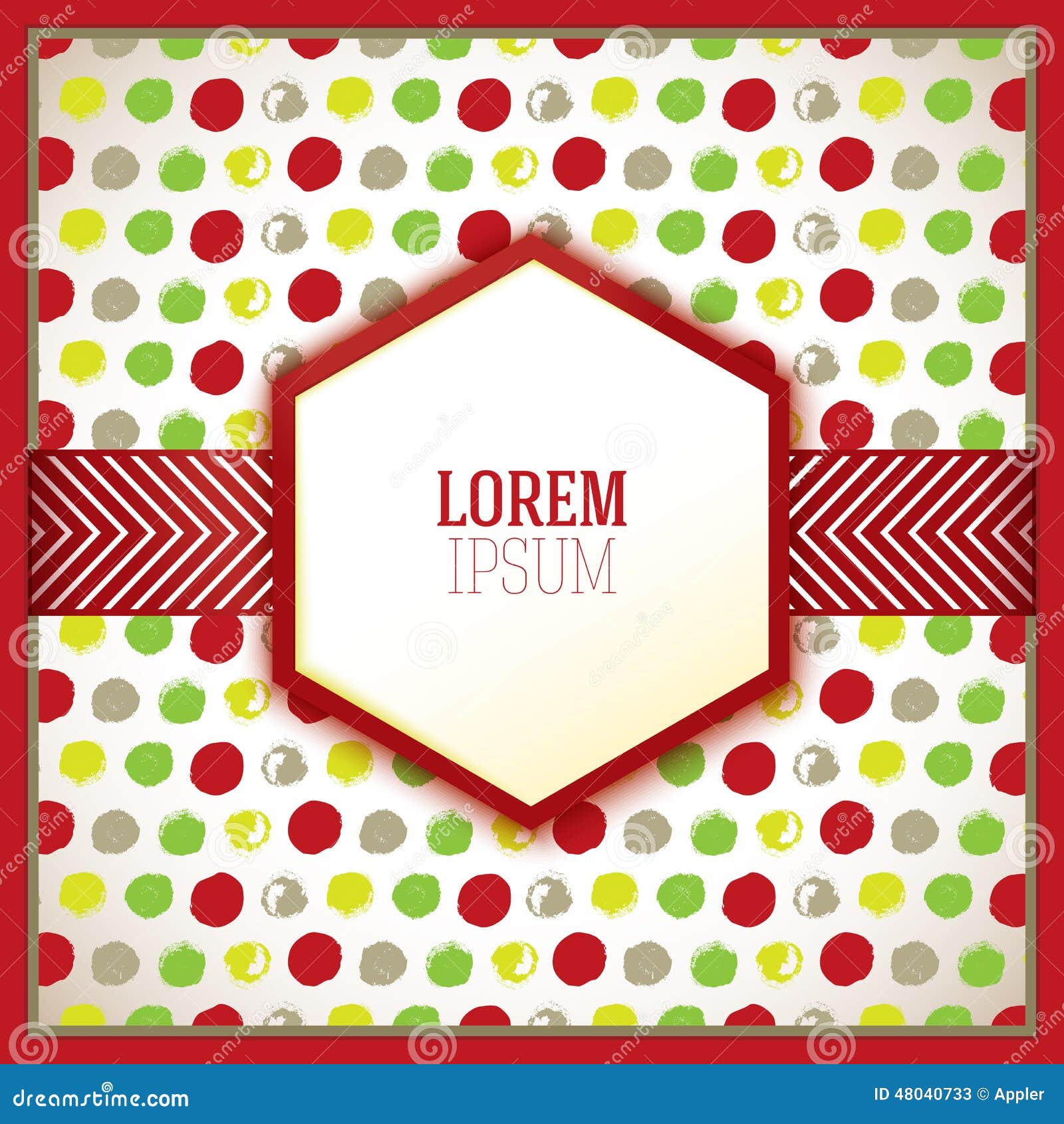 Decorative Celebration Card with Color Dots Stock Vector - Illustration ...