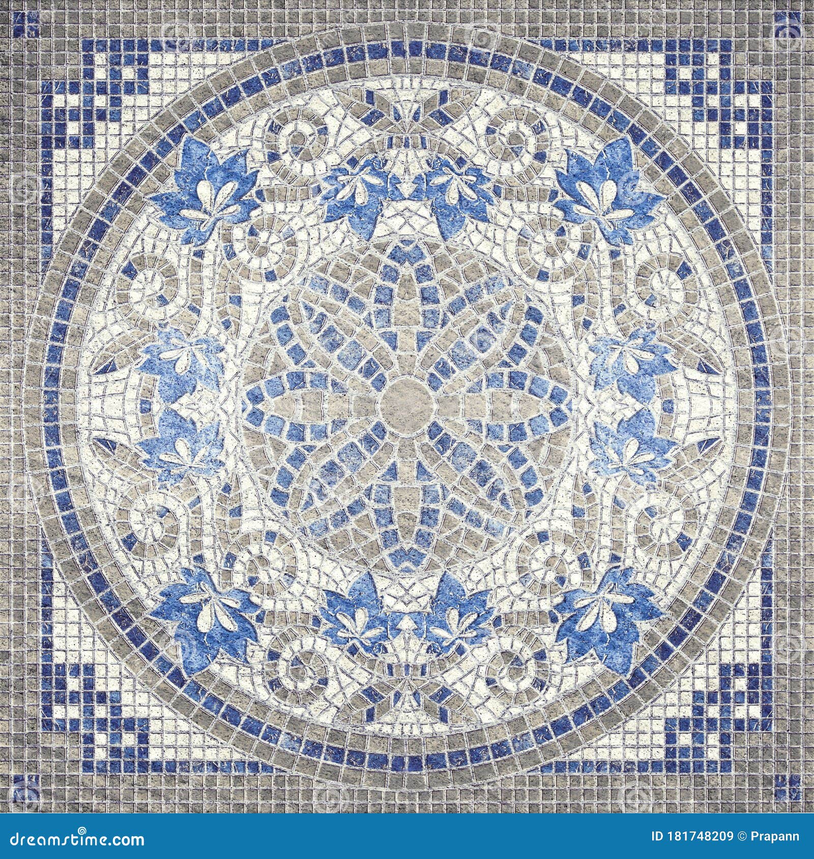 The Decorative Ceramic Tiles Patterns Texture Background in the Park ...