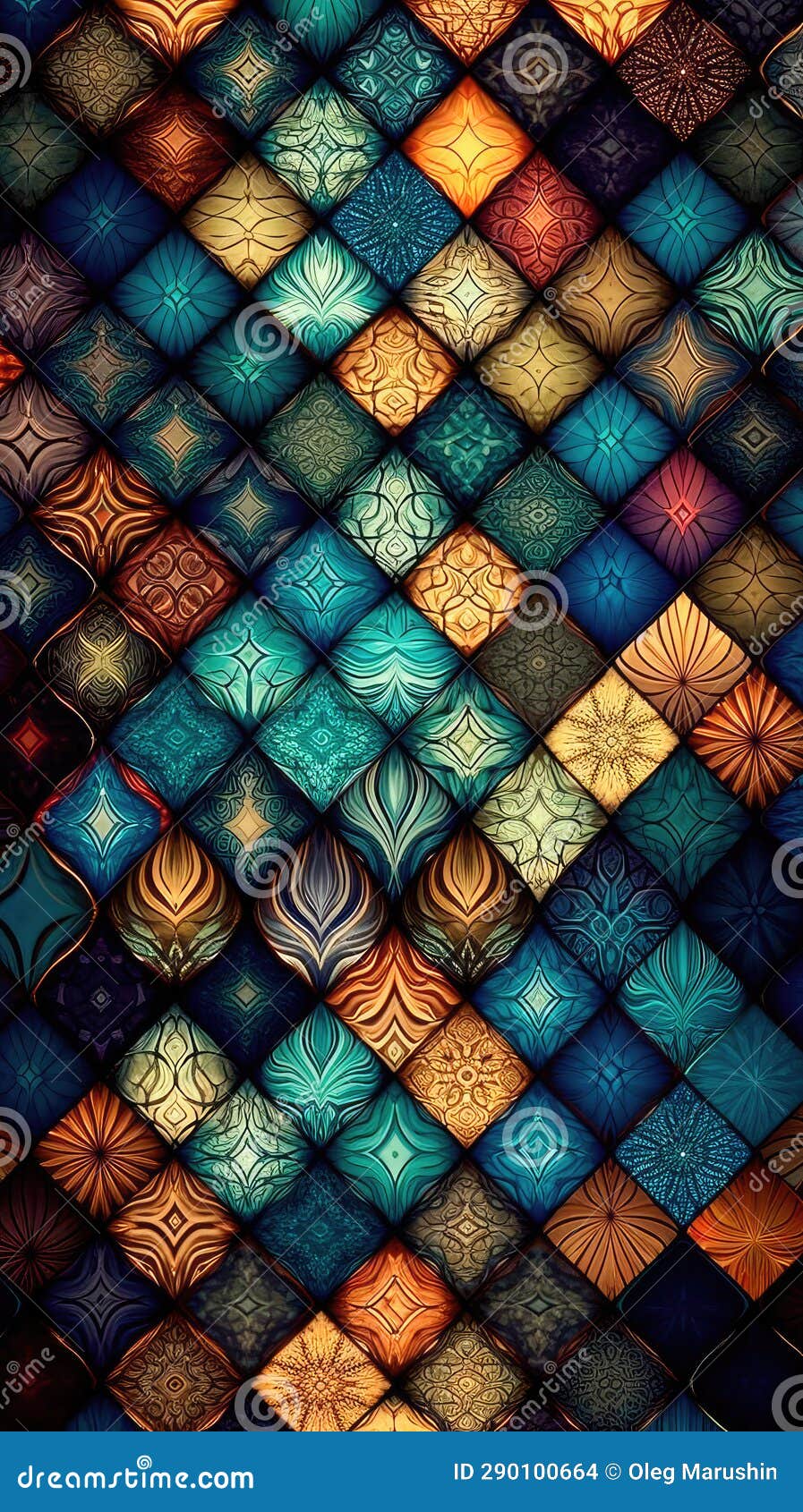 Decorative Ceramic Tiles. Seamless Colorful Stock Photo - Image of ...