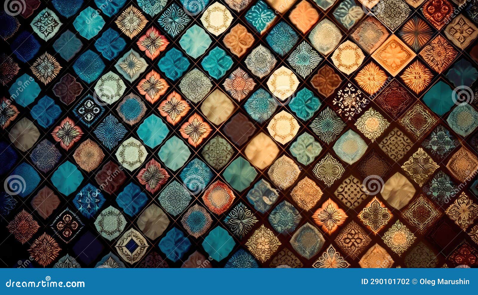Decorative Ceramic Tiles. Seamless Colorful Stock Photo - Image of ...
