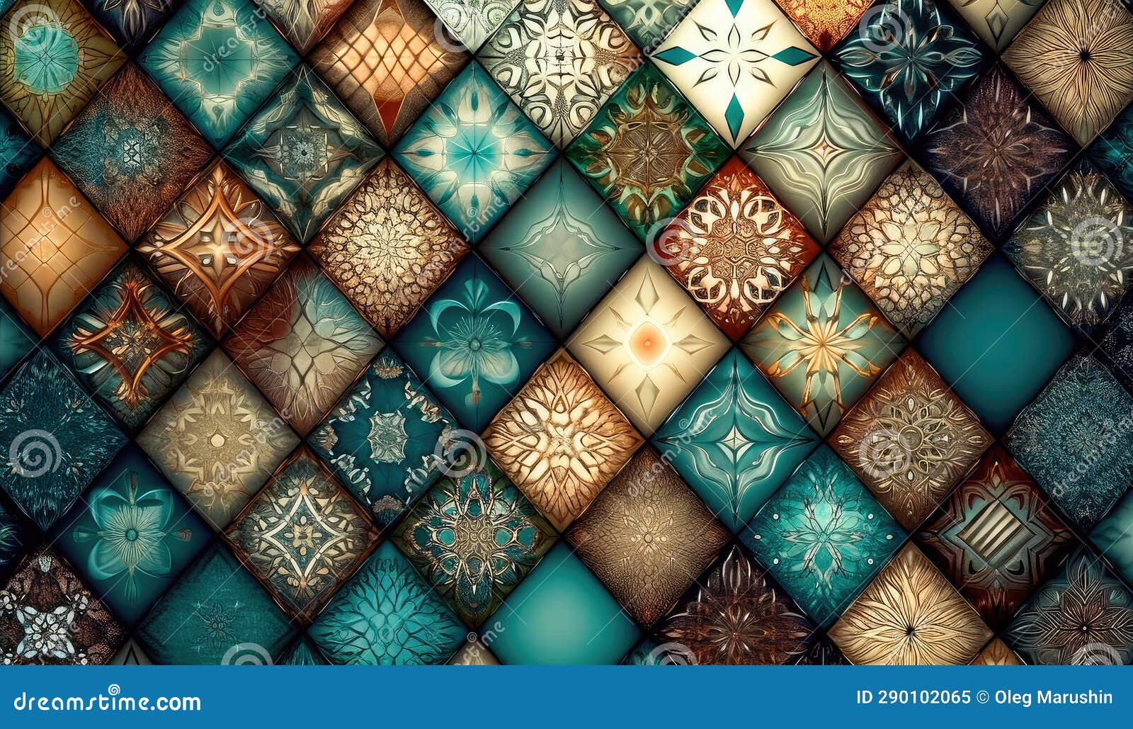 Decorative Ceramic Tiles. Seamless Colorful Stock Image - Image of ...